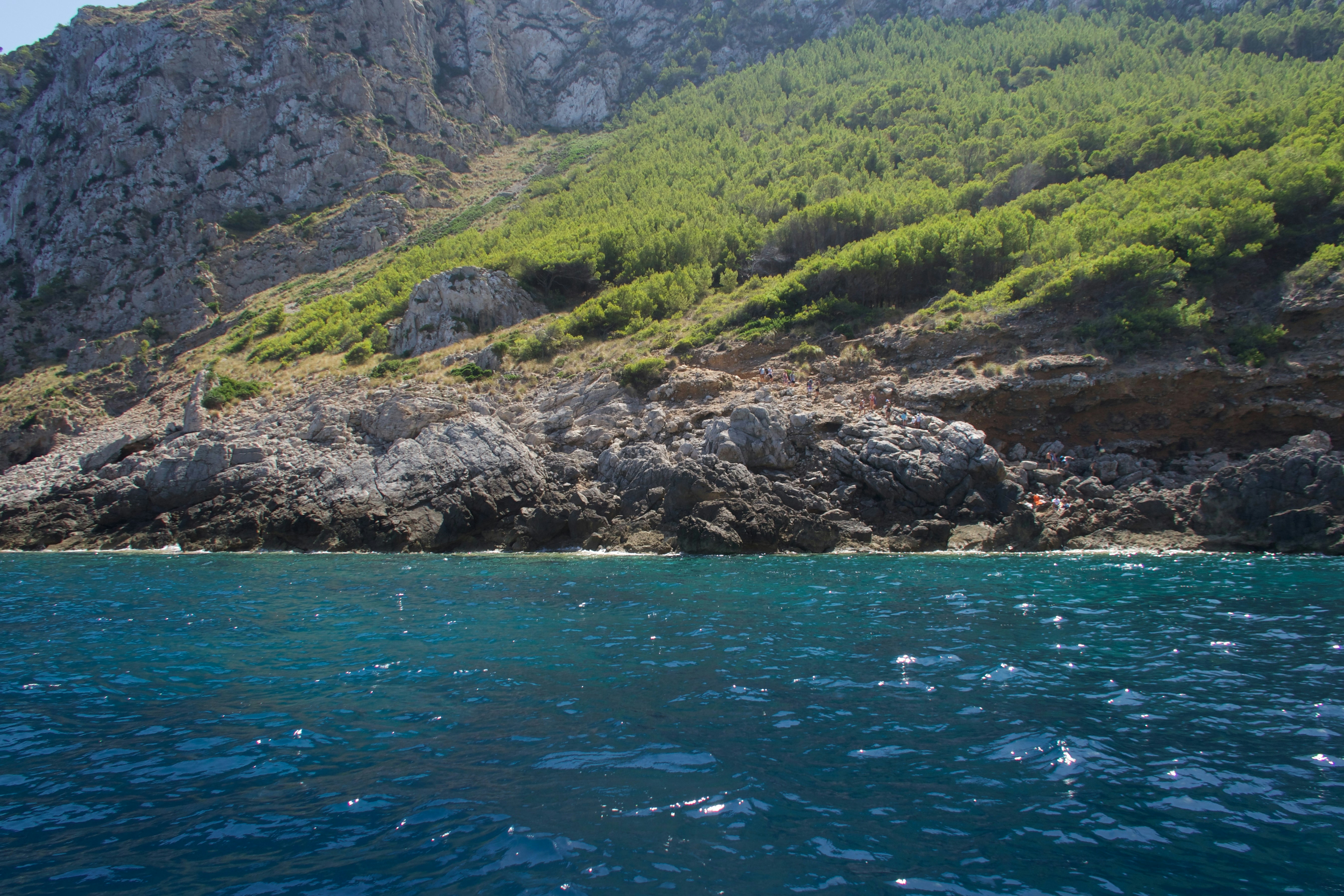 Rocky Coastline Meeting the Sea: A Quiet Blue Horizon