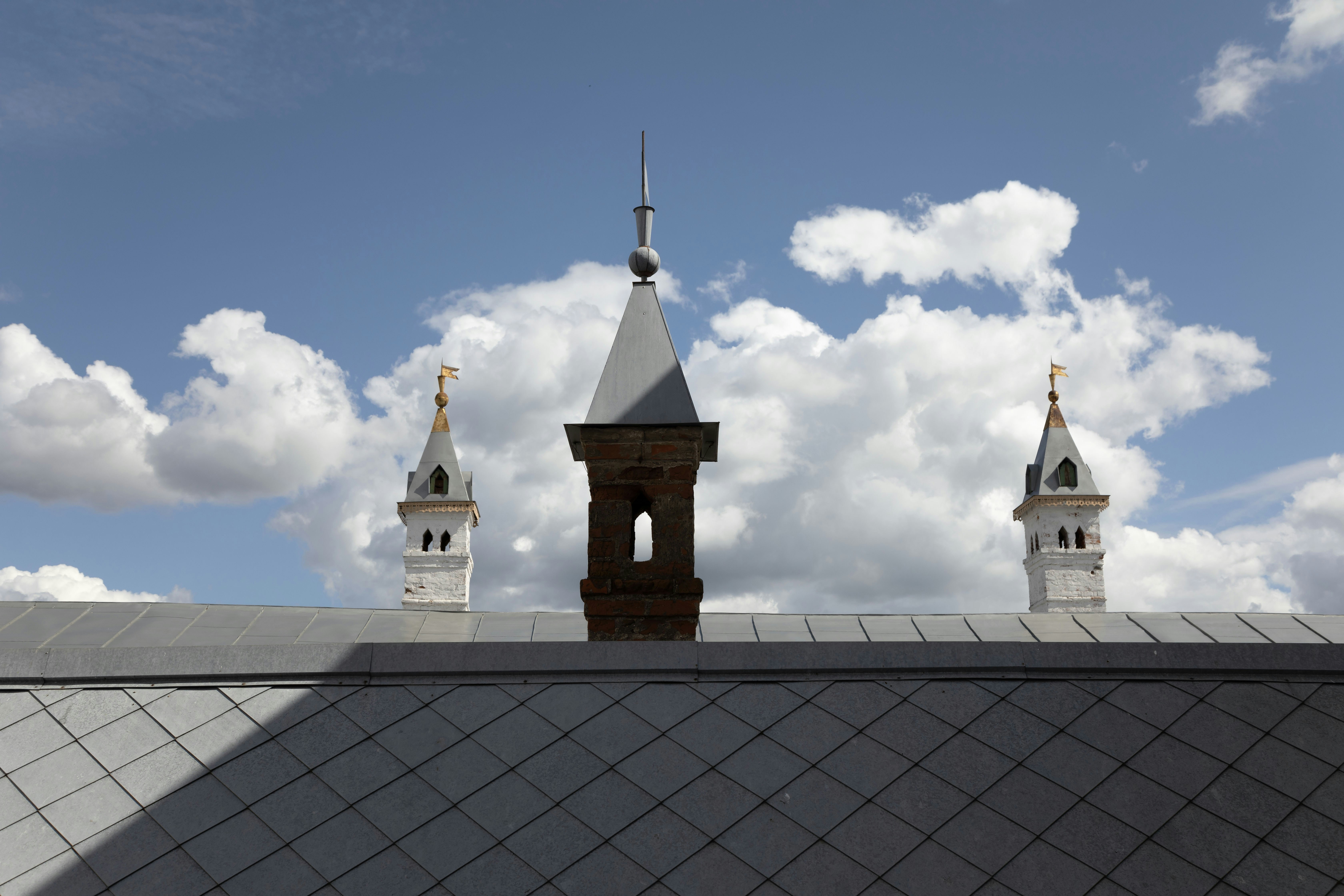 Ceremonial Finial Above the Slate Roof