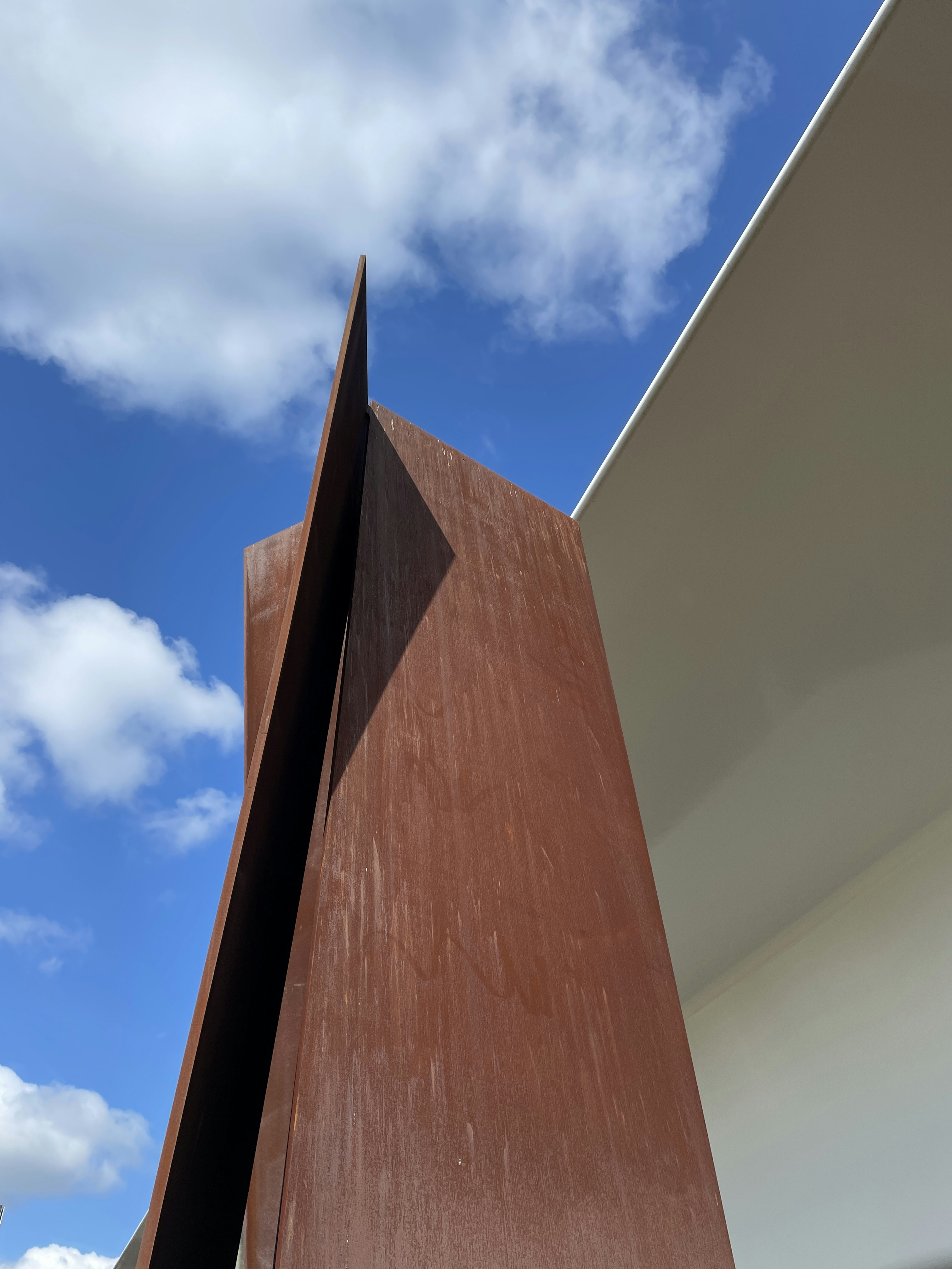 Rusty Iron Spire Reaching Toward a Bright Sky