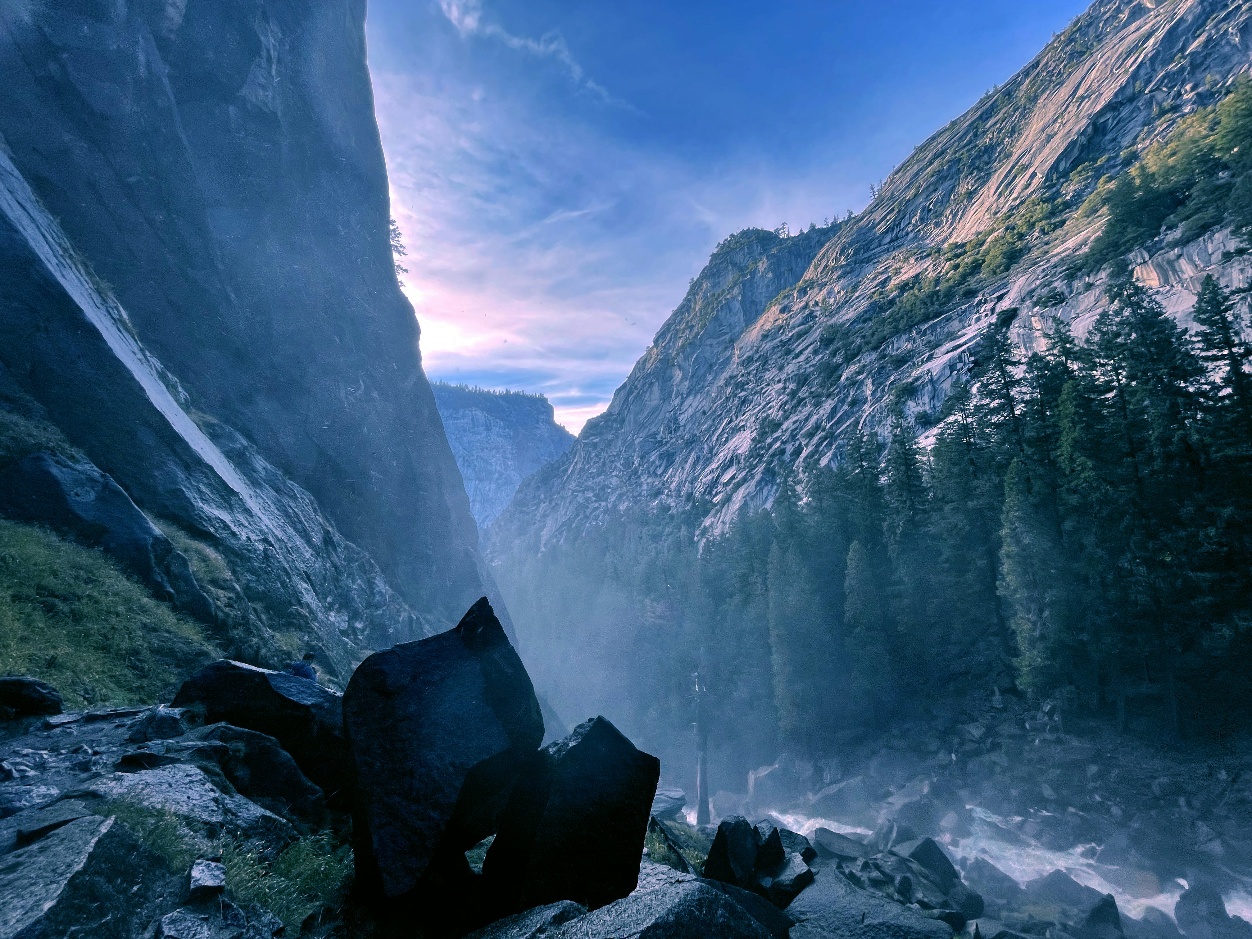 Mist-Laced Gorge: Dawn Over the Narrow Valley