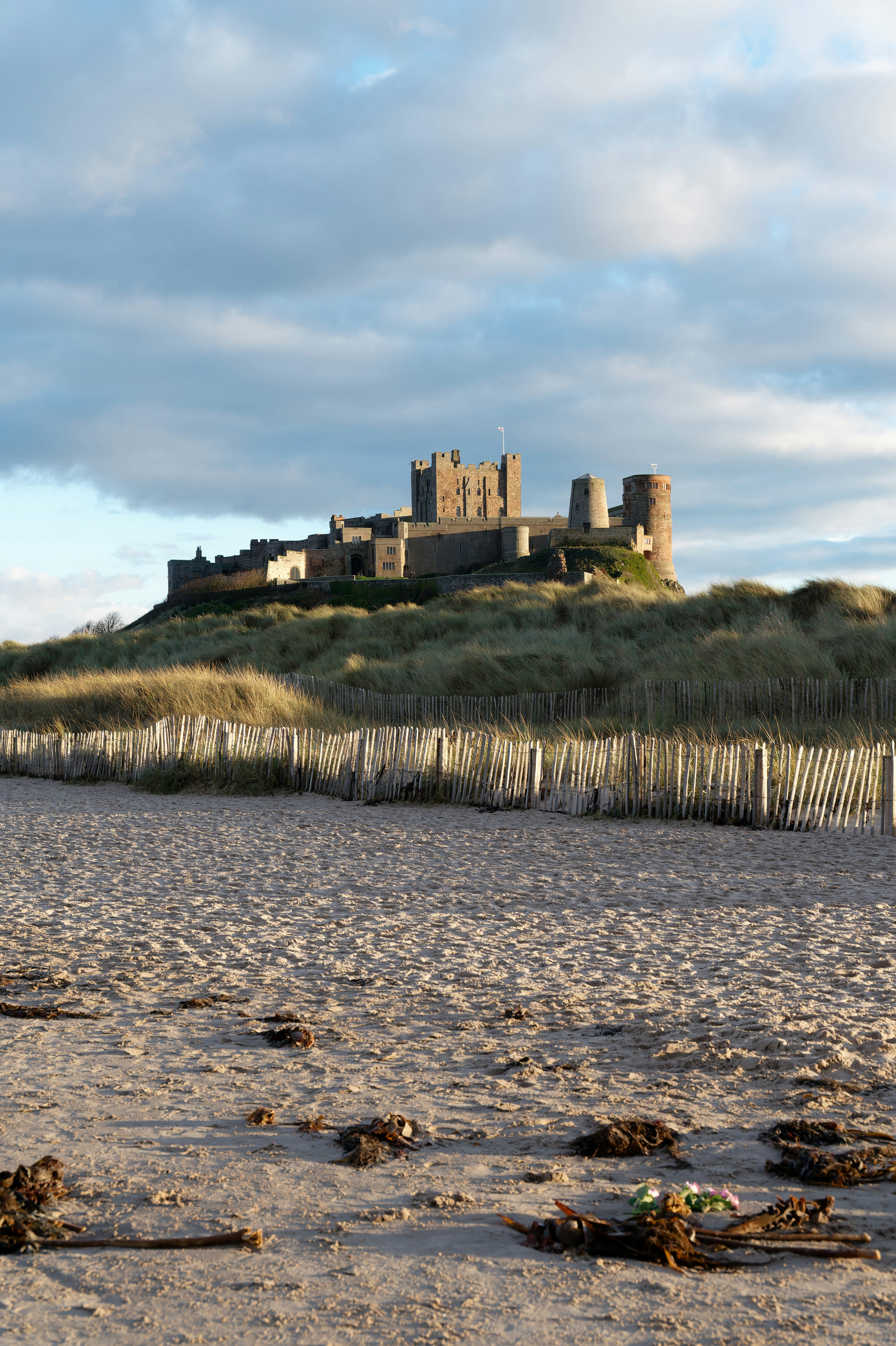 Seaside Fortress on the Dune Rim at Golden Hour