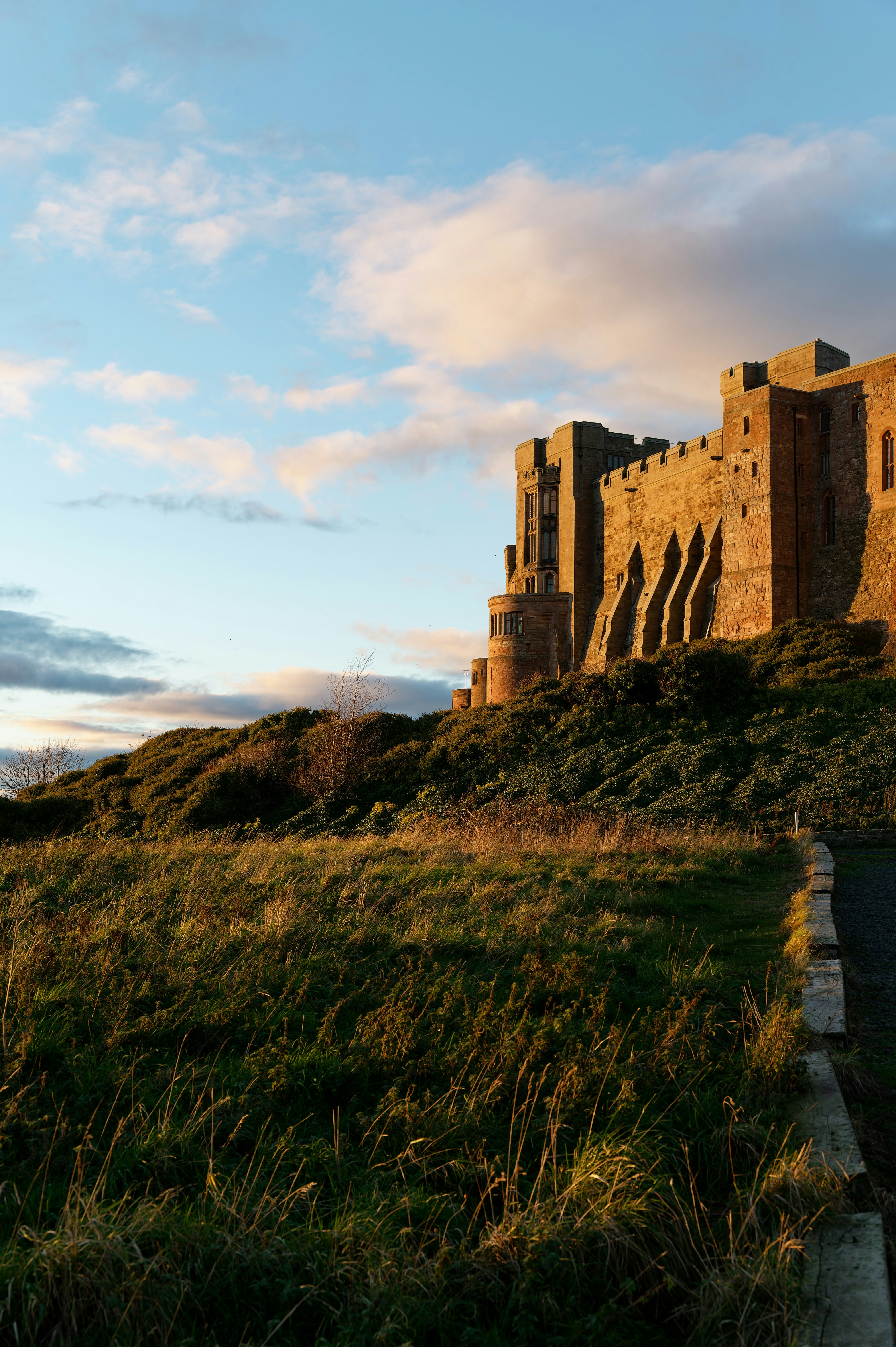 Castle on the Hill: Golden Light Illuminates Medieval Walls