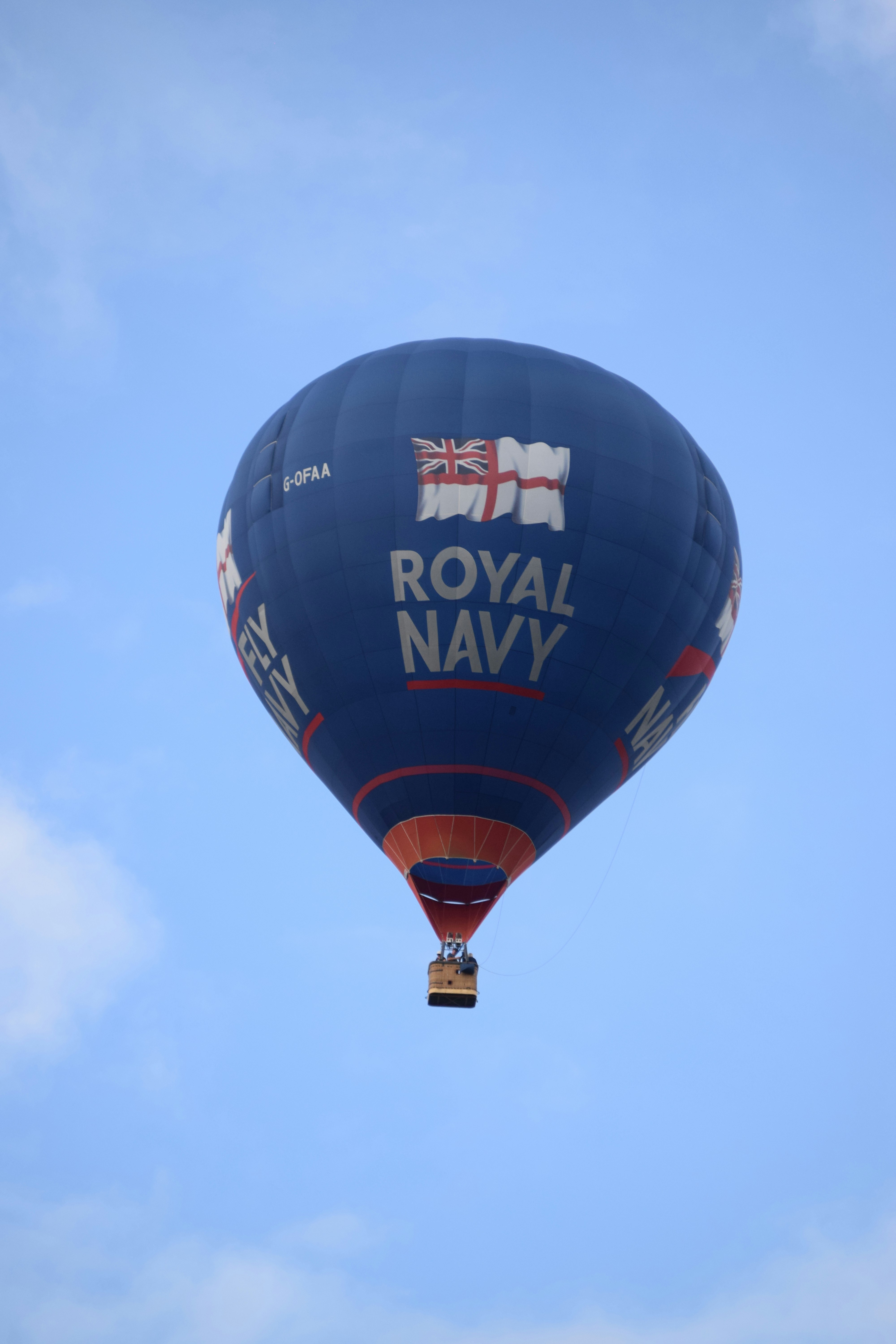 Royal Navy Balloon Soars Against a Clear Sky