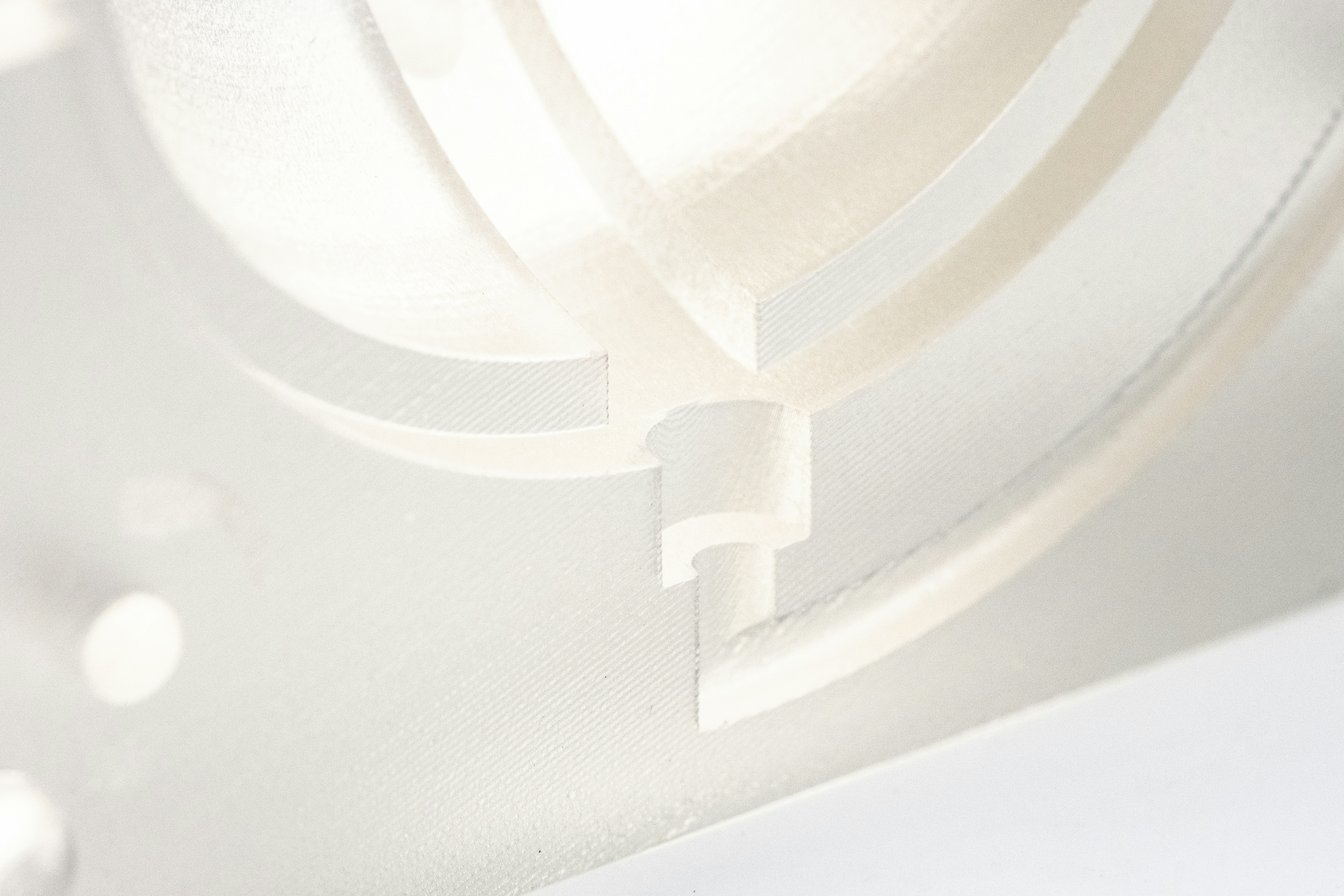 Minimalist Macro of a Frosted Lens Groove