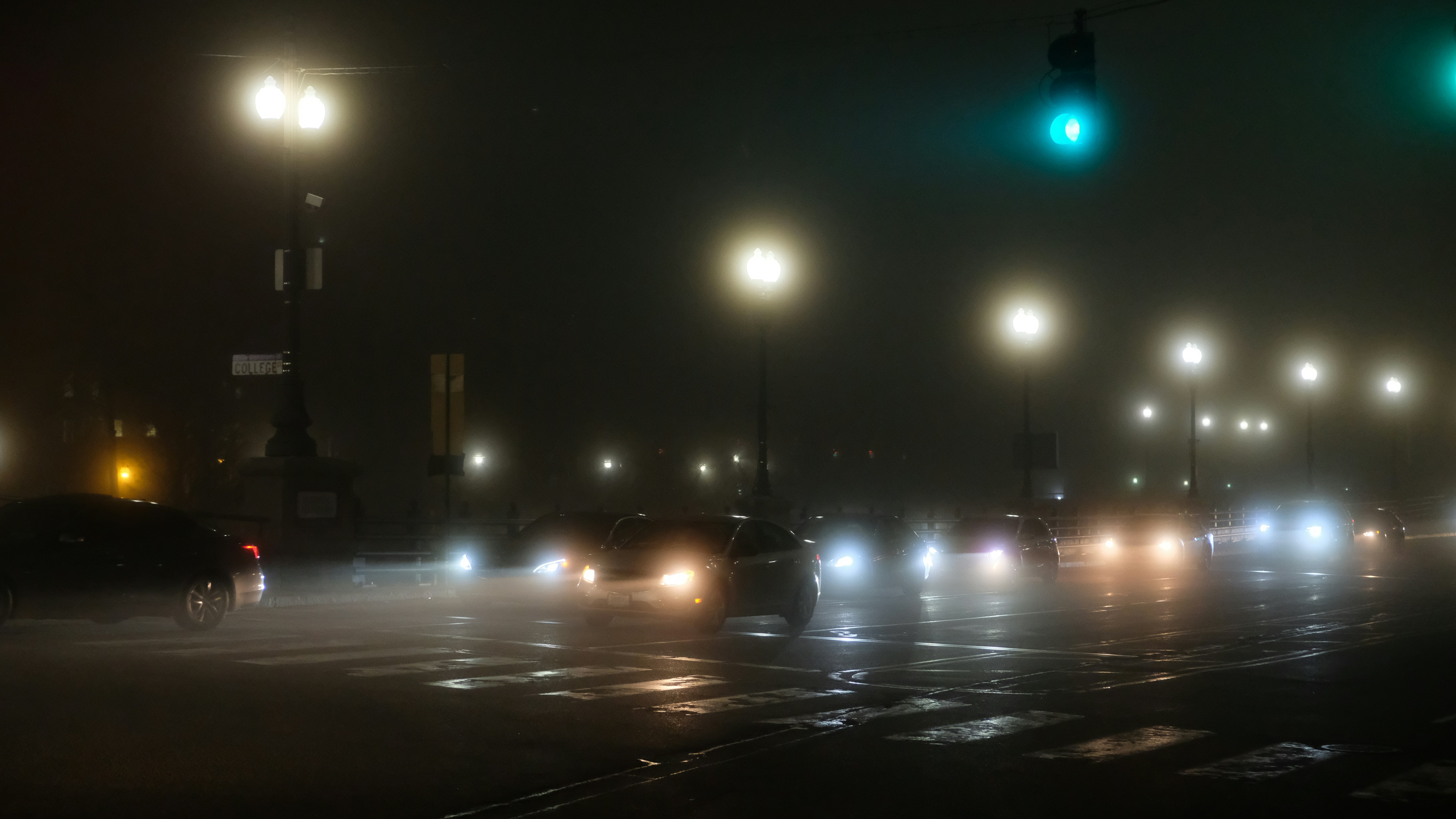Streetlights, Snow, and Brake Lights: Night City in Motion