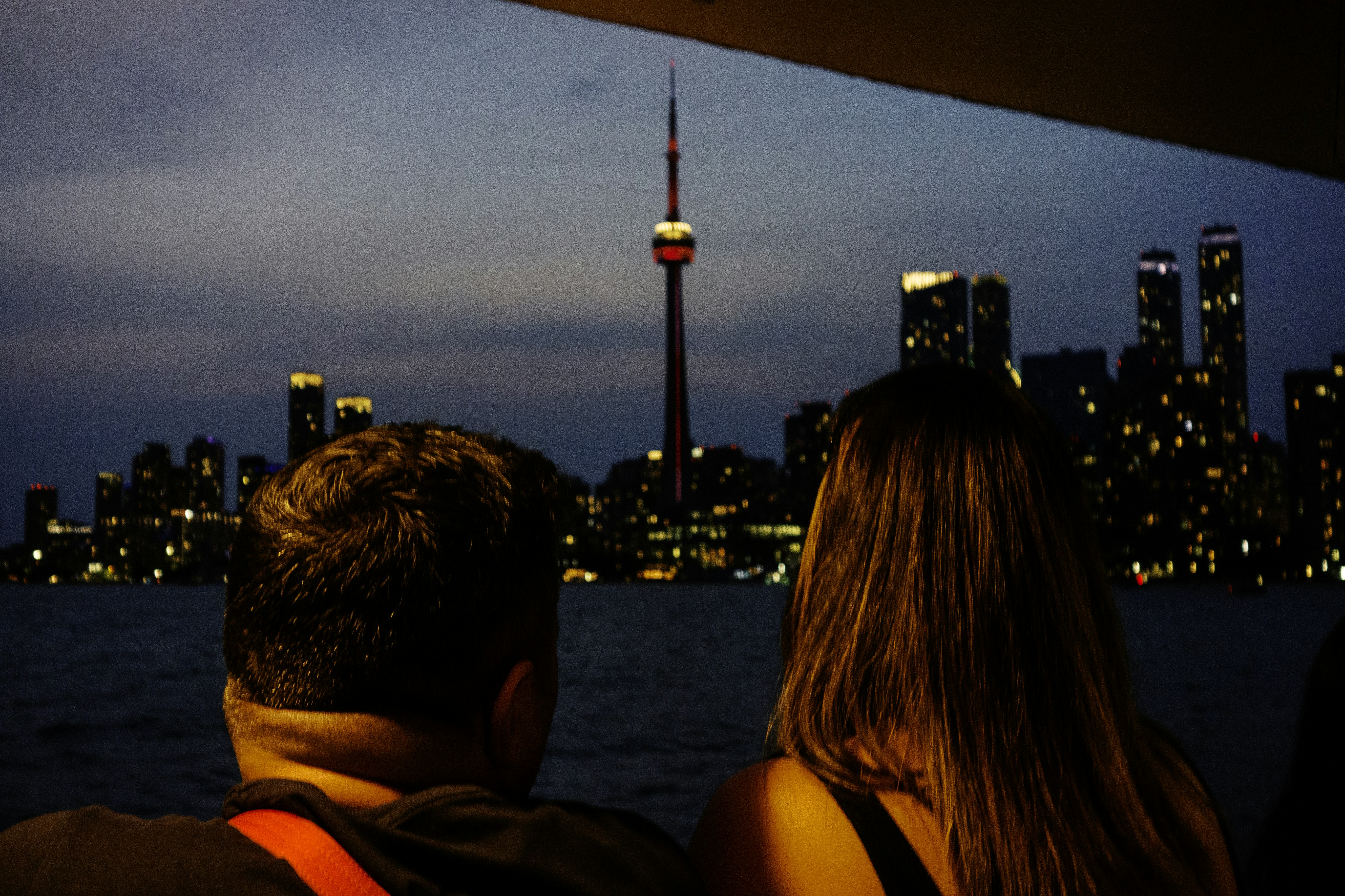 Night Sail to the City: Two Voyagers Gaze at the Skyline