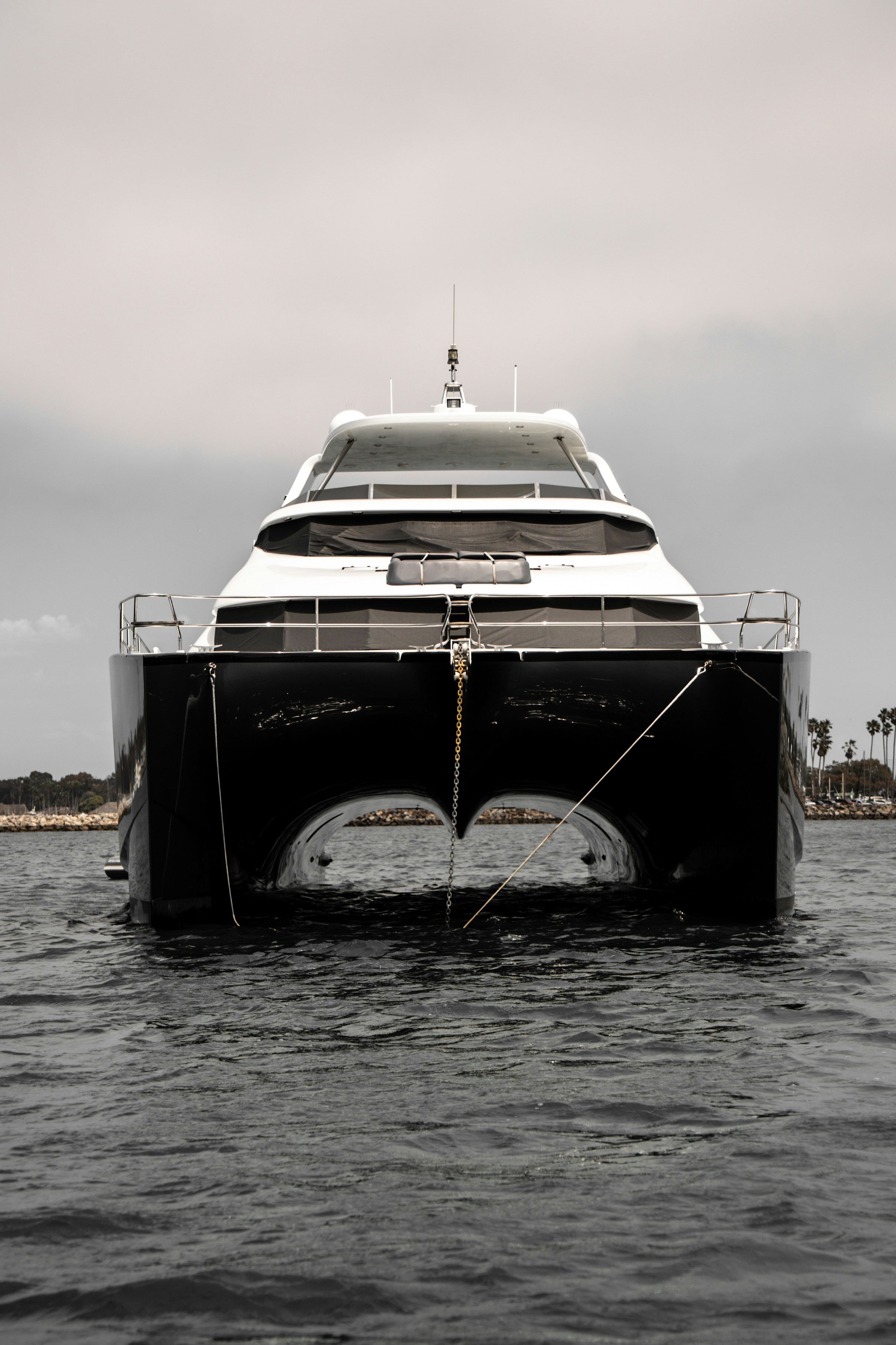 Symmetrical Yacht Bow Invites the Open Water