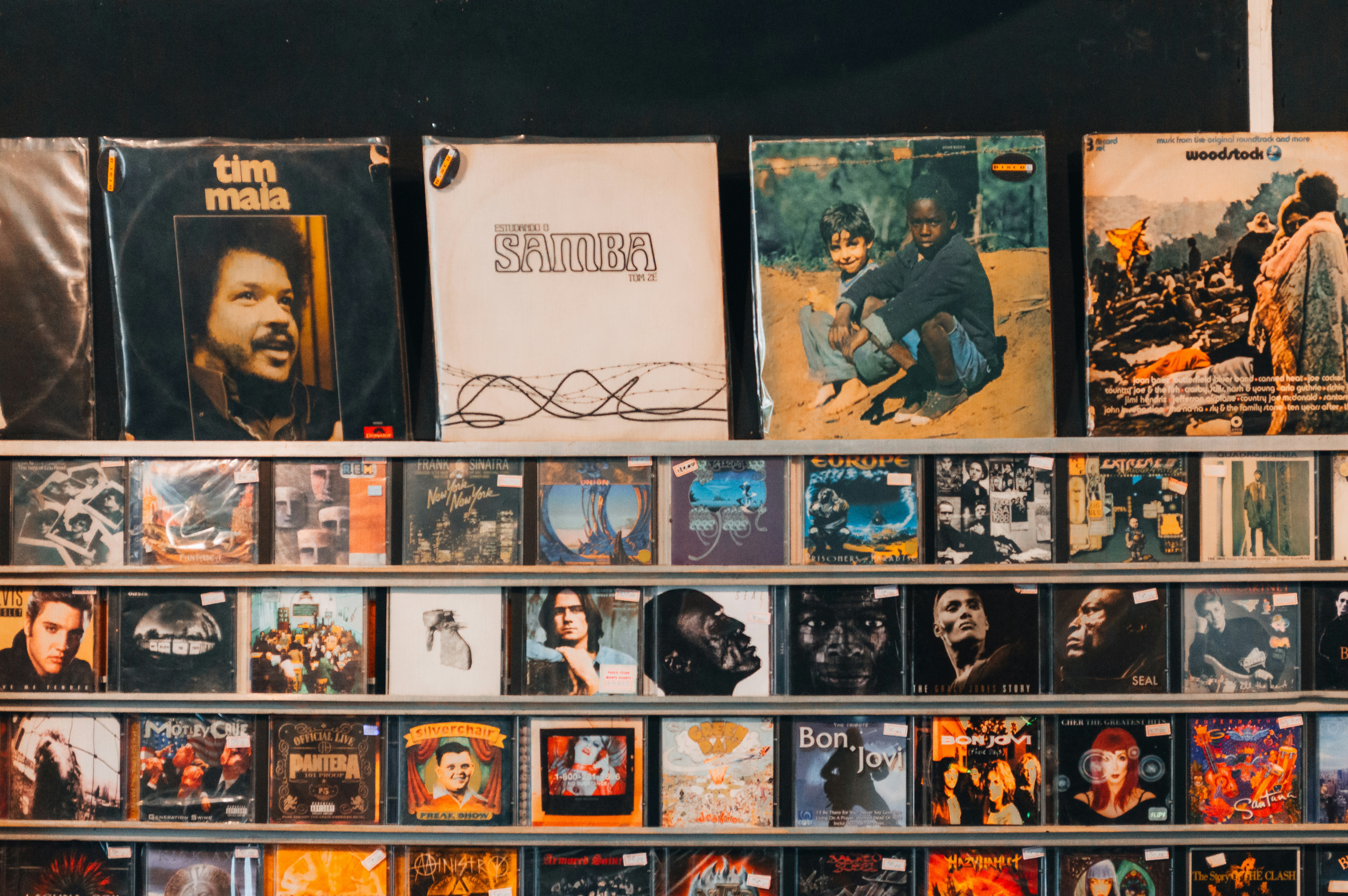 Vinyl Mosaic: A Wall of Album Covers