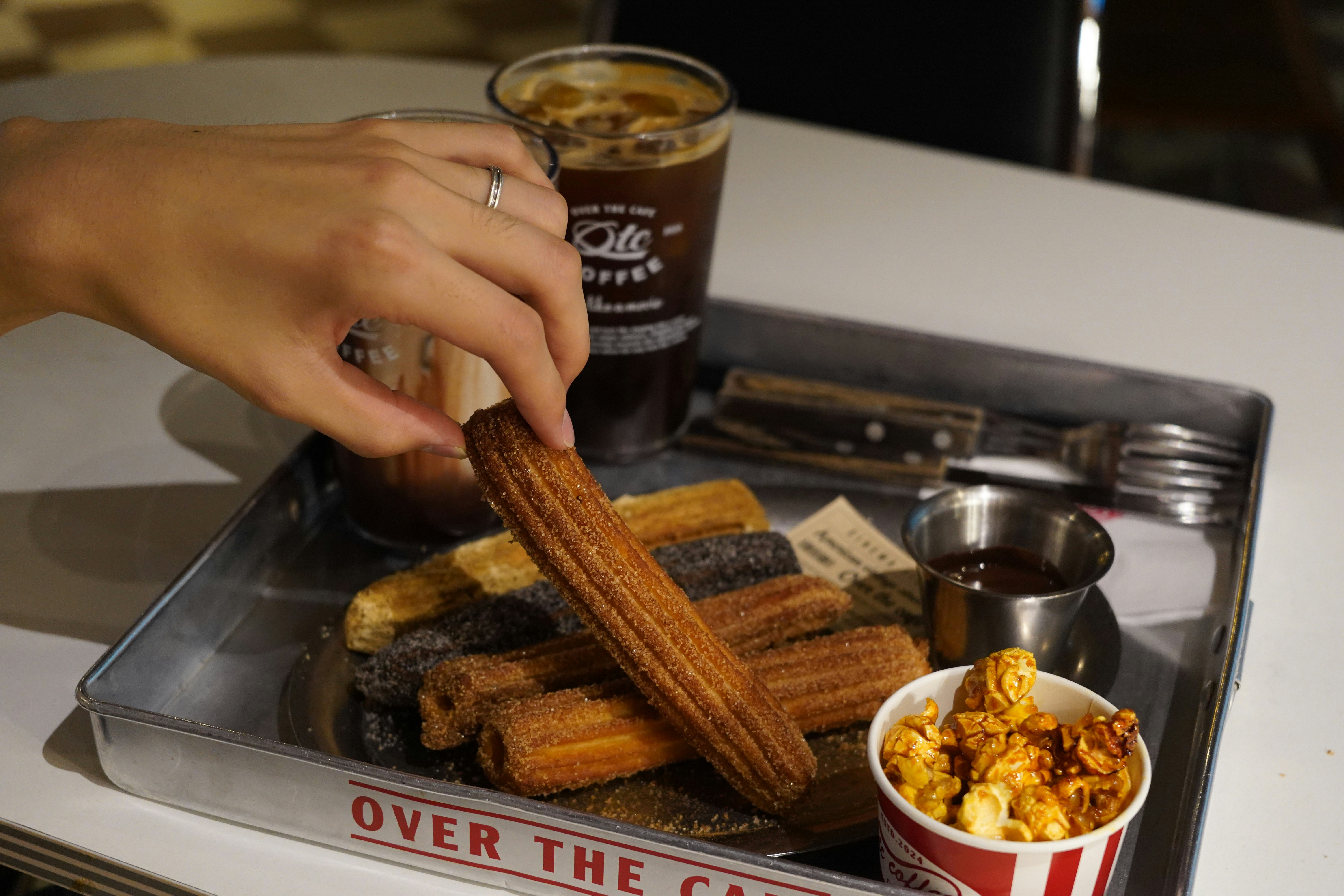Chocolaty Churro Moment at a Film Noir Café
