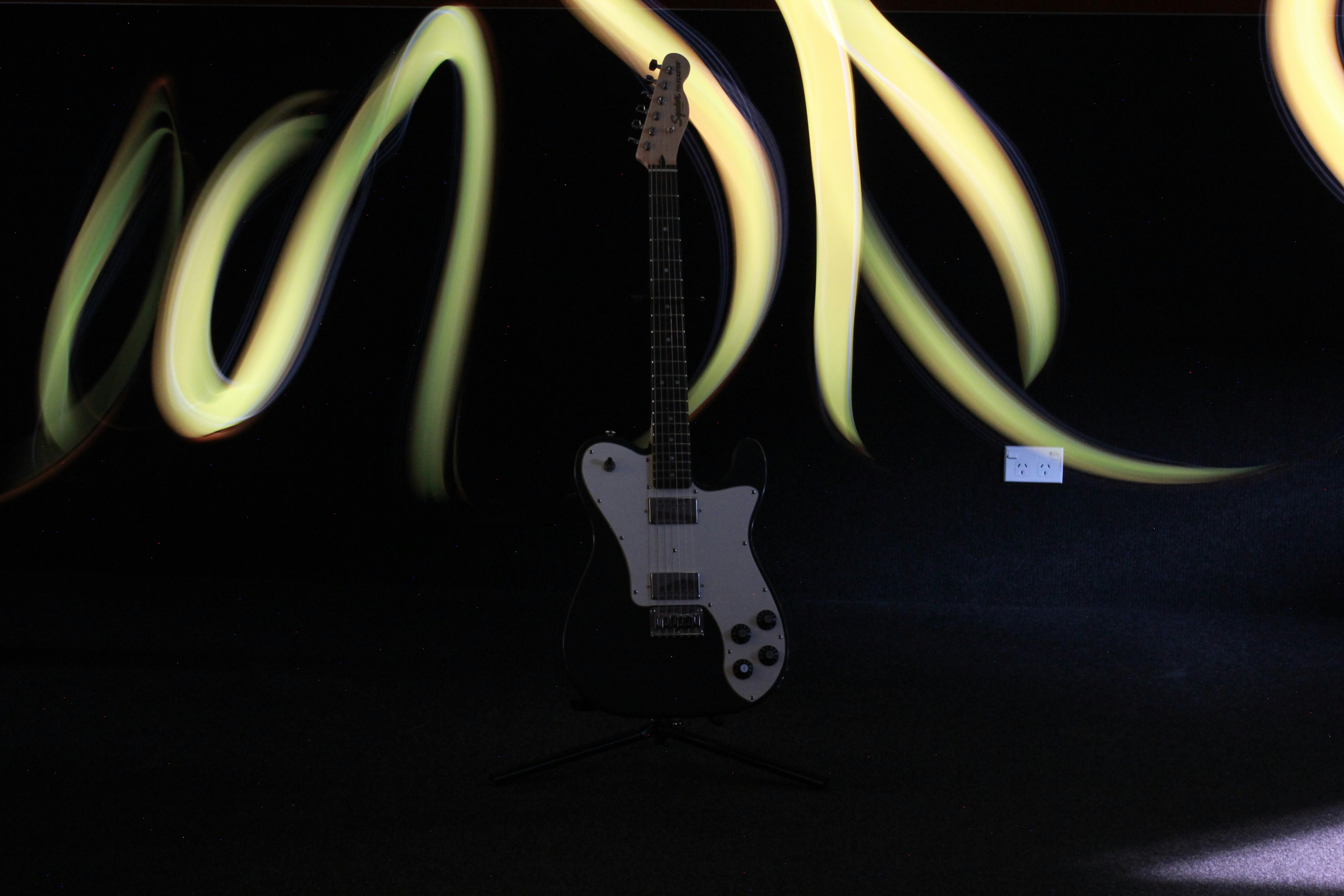 Midnight Guitar in a Moonlit Studio