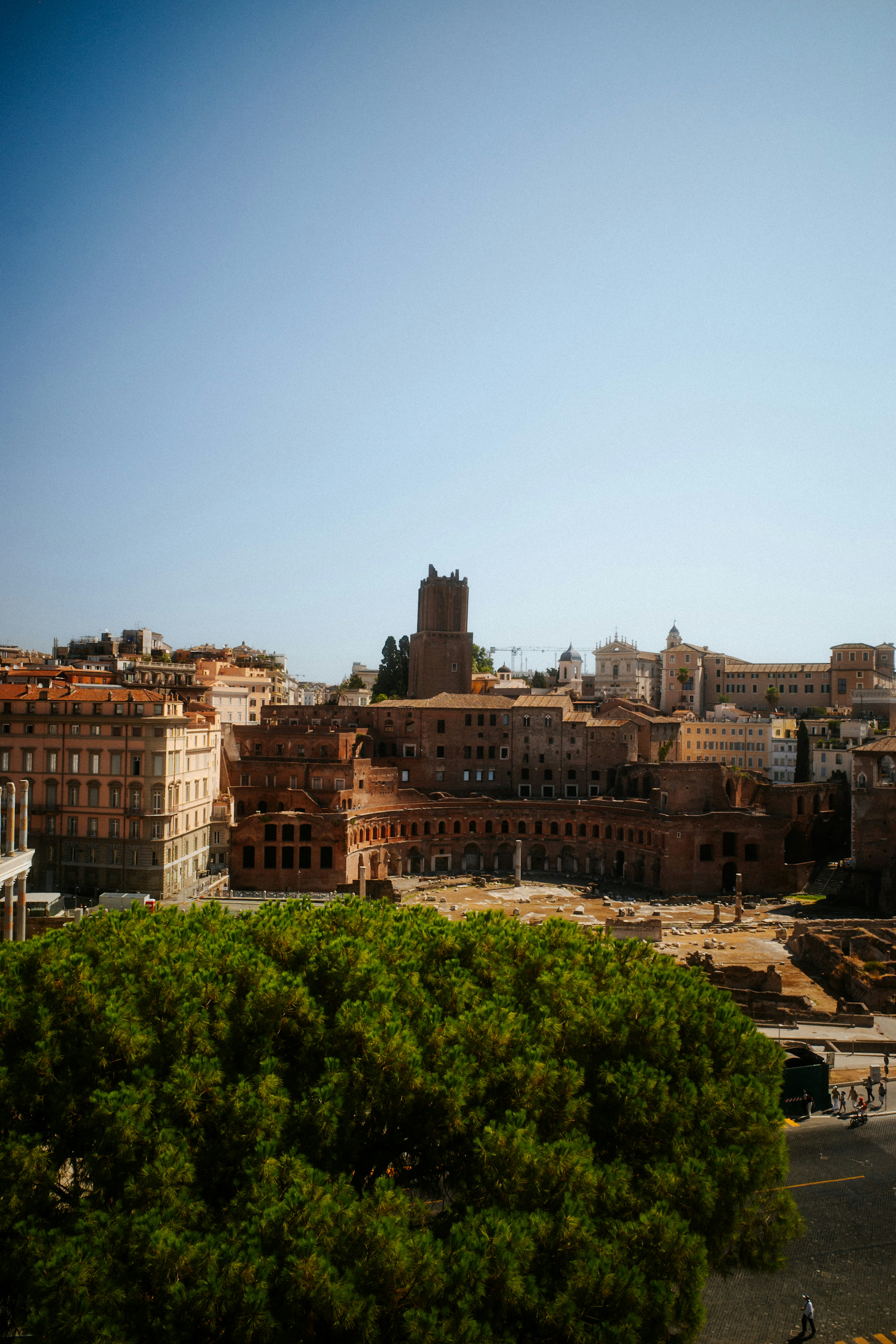 Ancient Ruins Against a Clear Mediterranean Sky