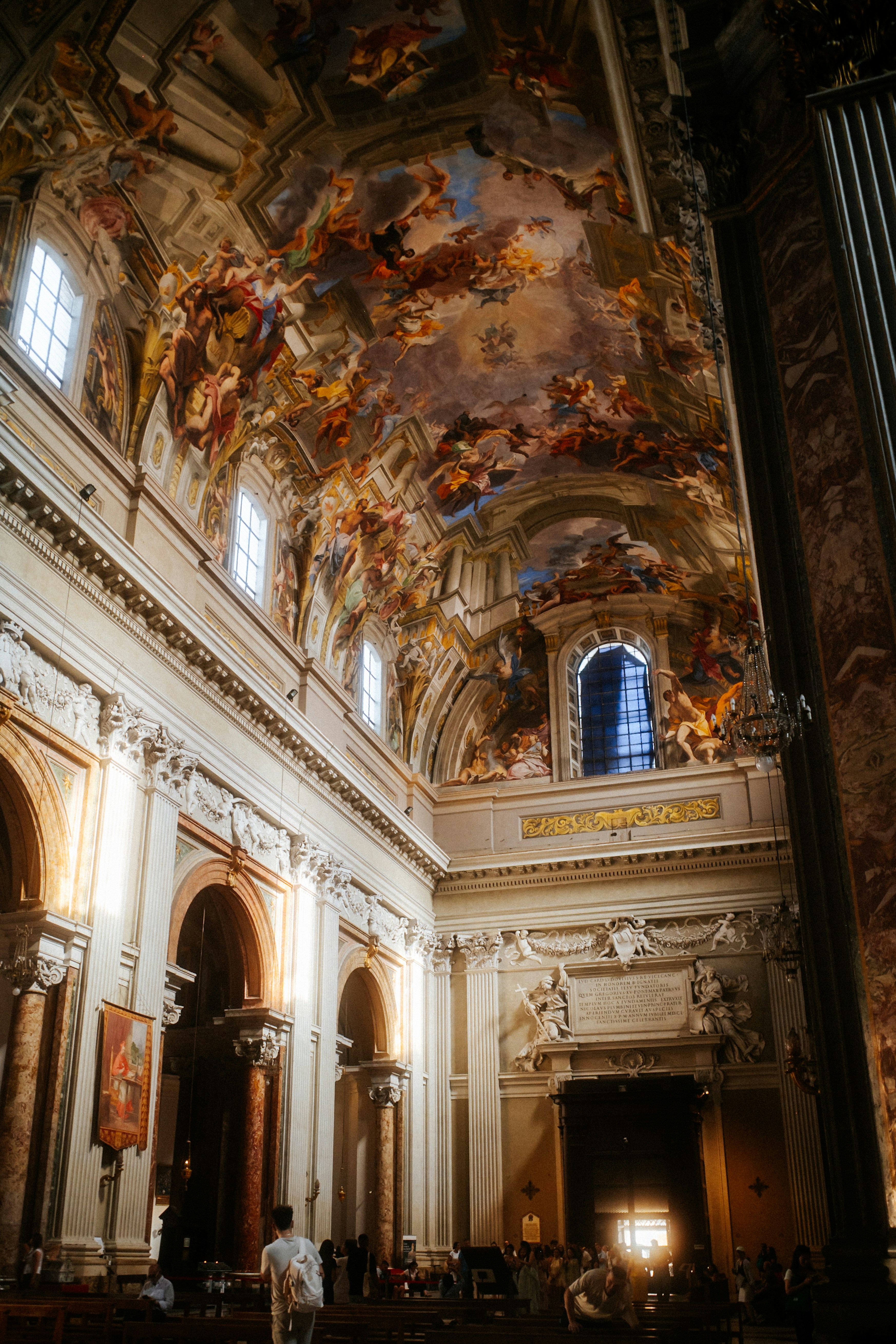 Ceiling of Wonder: Baroque Frescoes Loom Over a Silent Nave