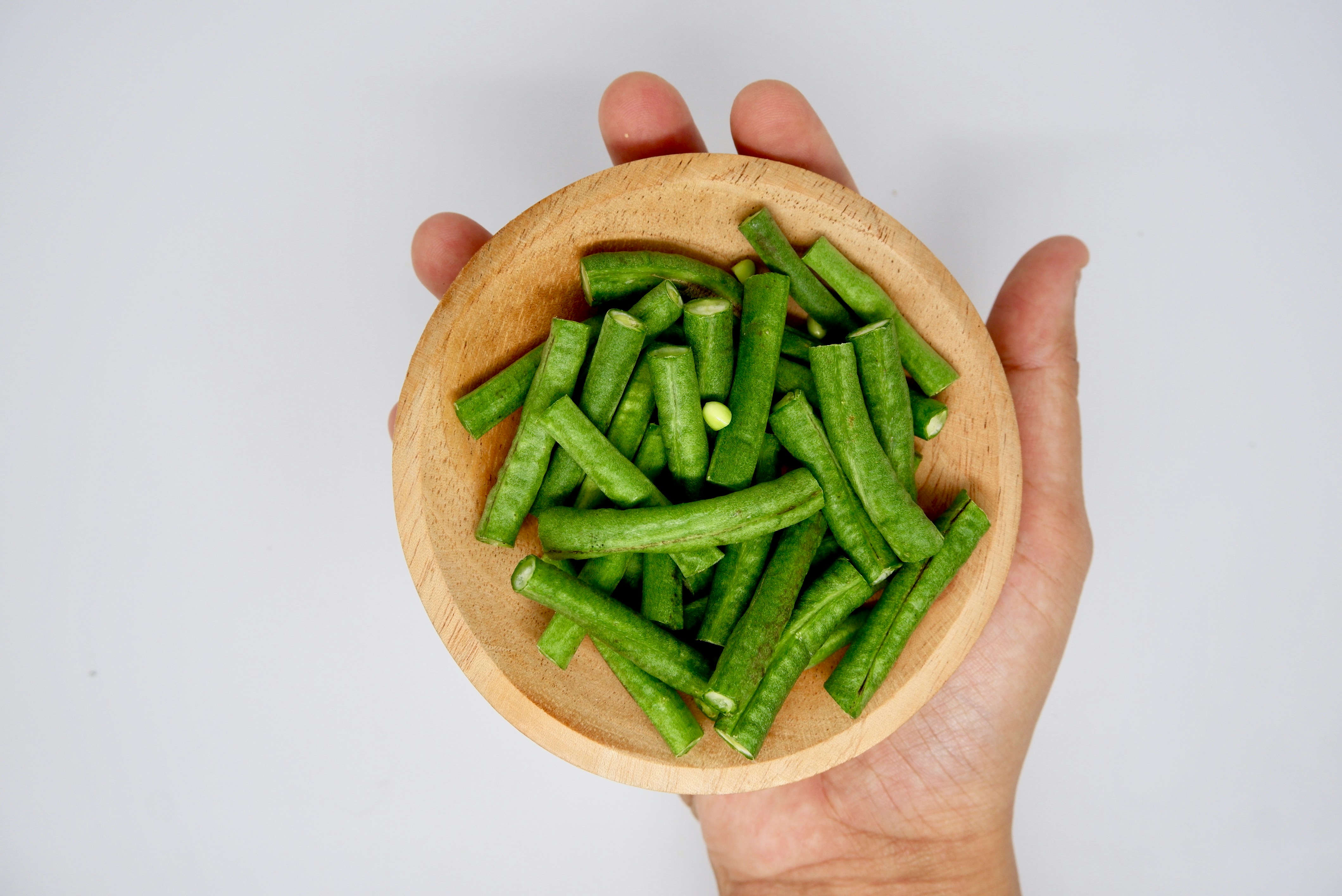 Handful of Crisp Green Beans: Minimalist Bowlshot