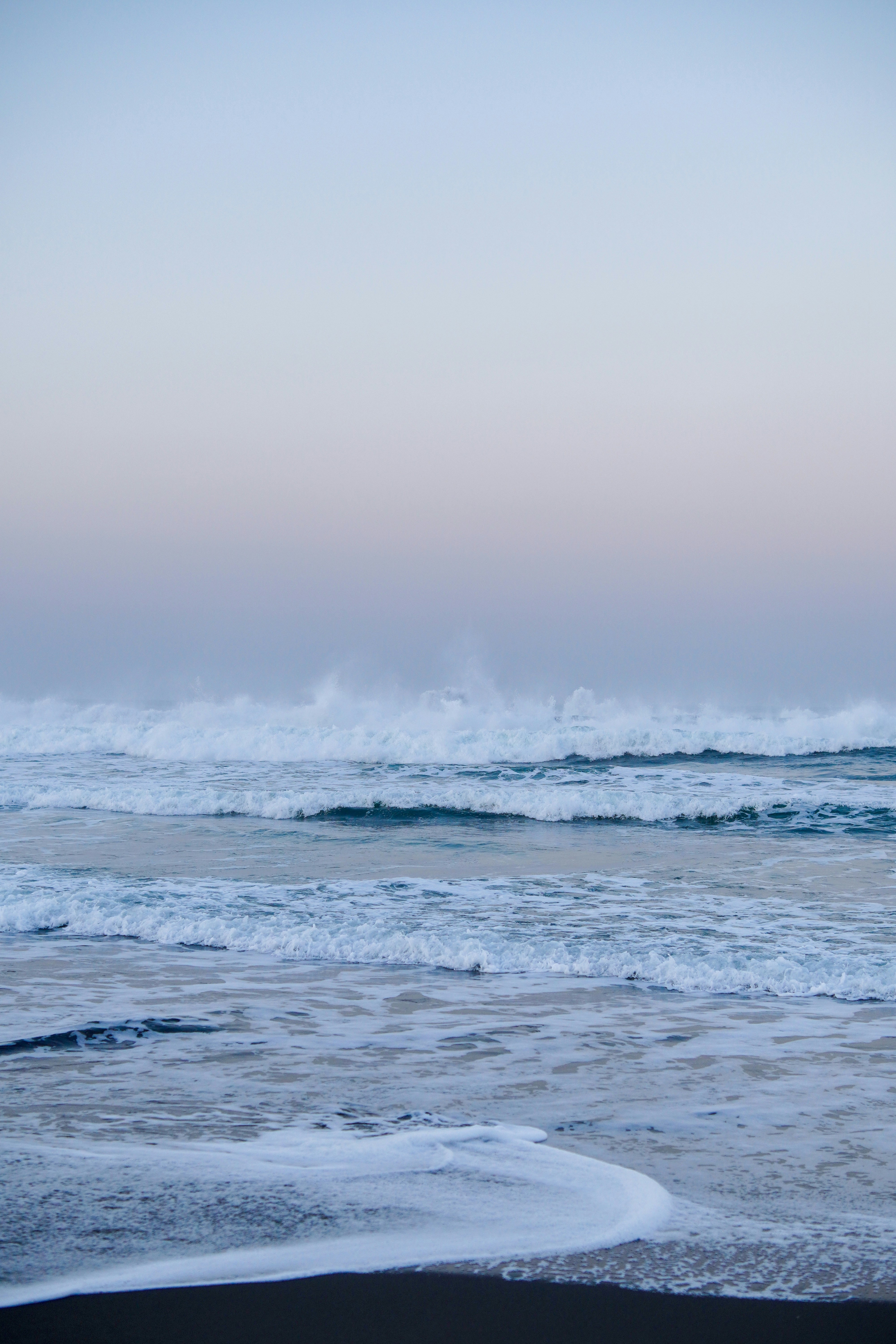Horizon Kissed by Tide: Quiet Blues at Distant Edge