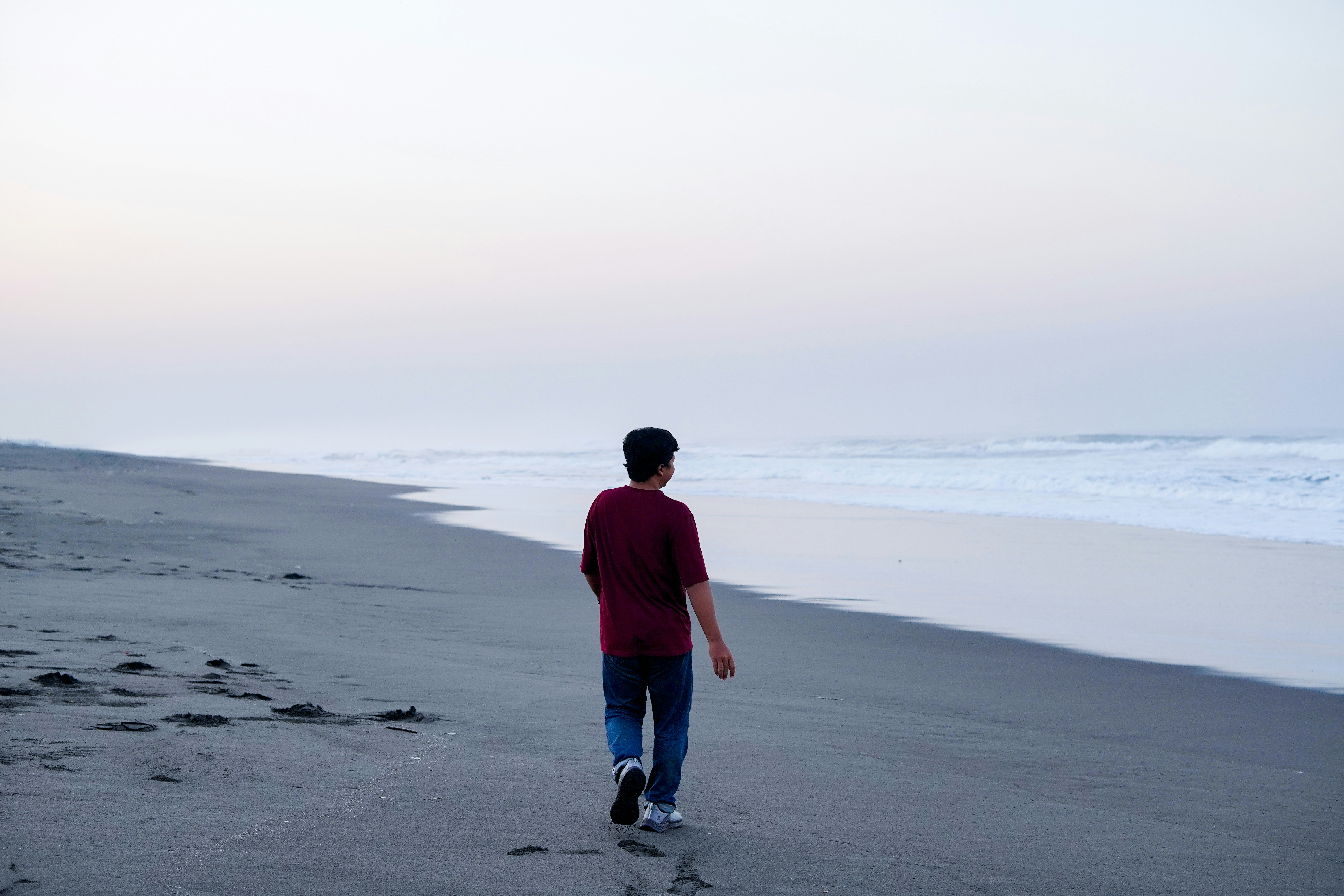 Tide-Worn Path: A Quiet Walk by the Dusk-Sea