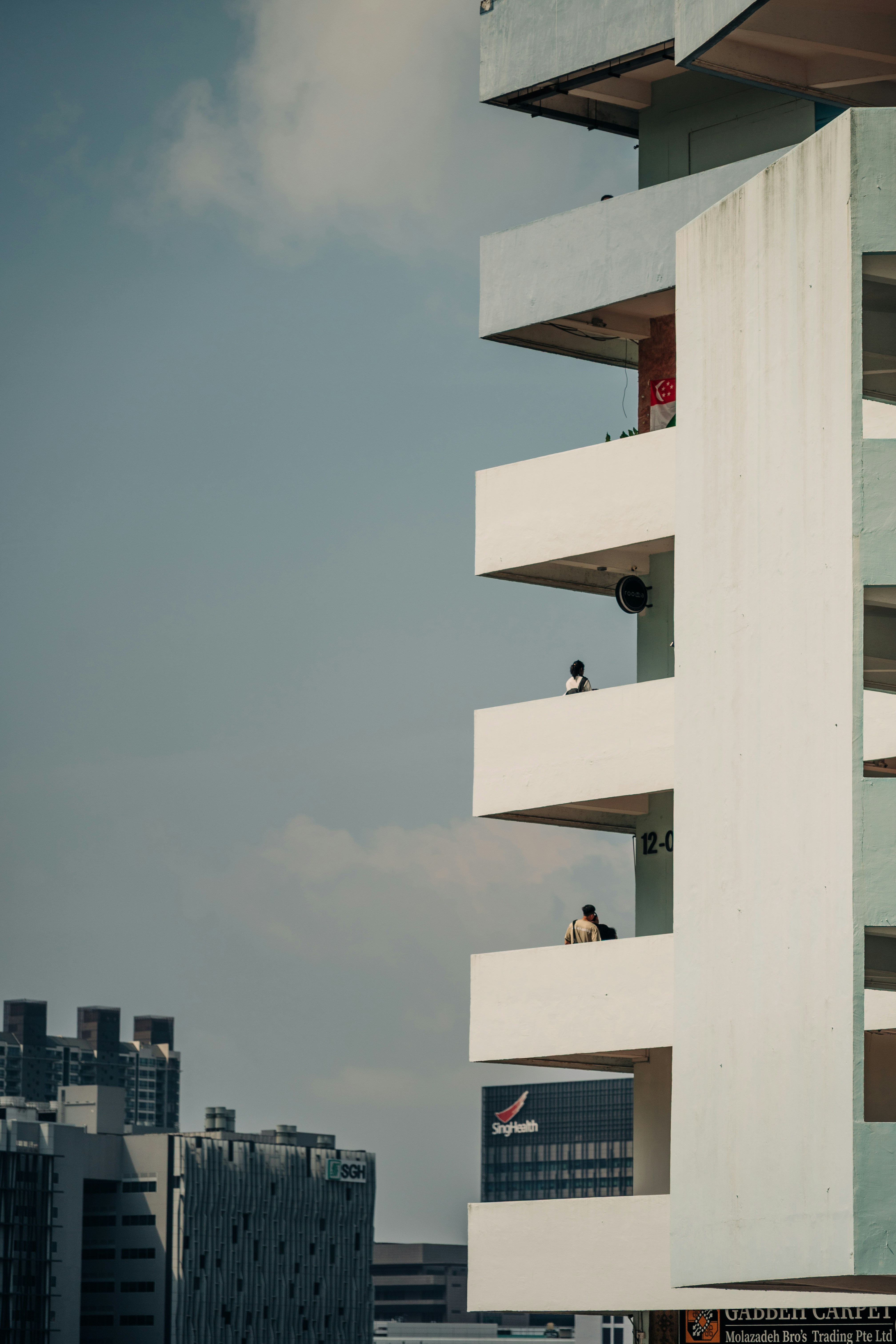 Concrete Balconies: A Quiet City Panorama
