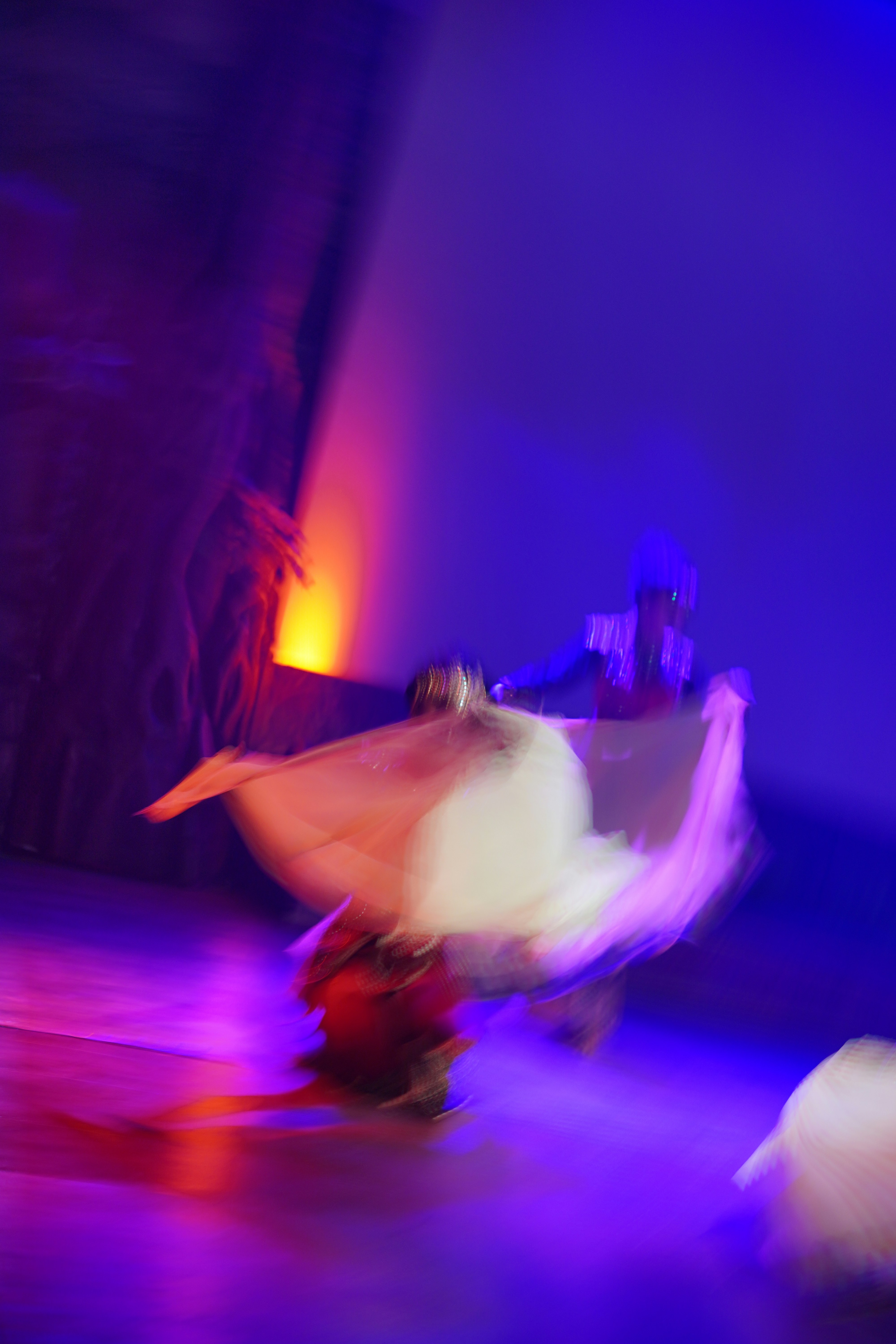 Twirl of Color: A Dimensional Dance on Stage