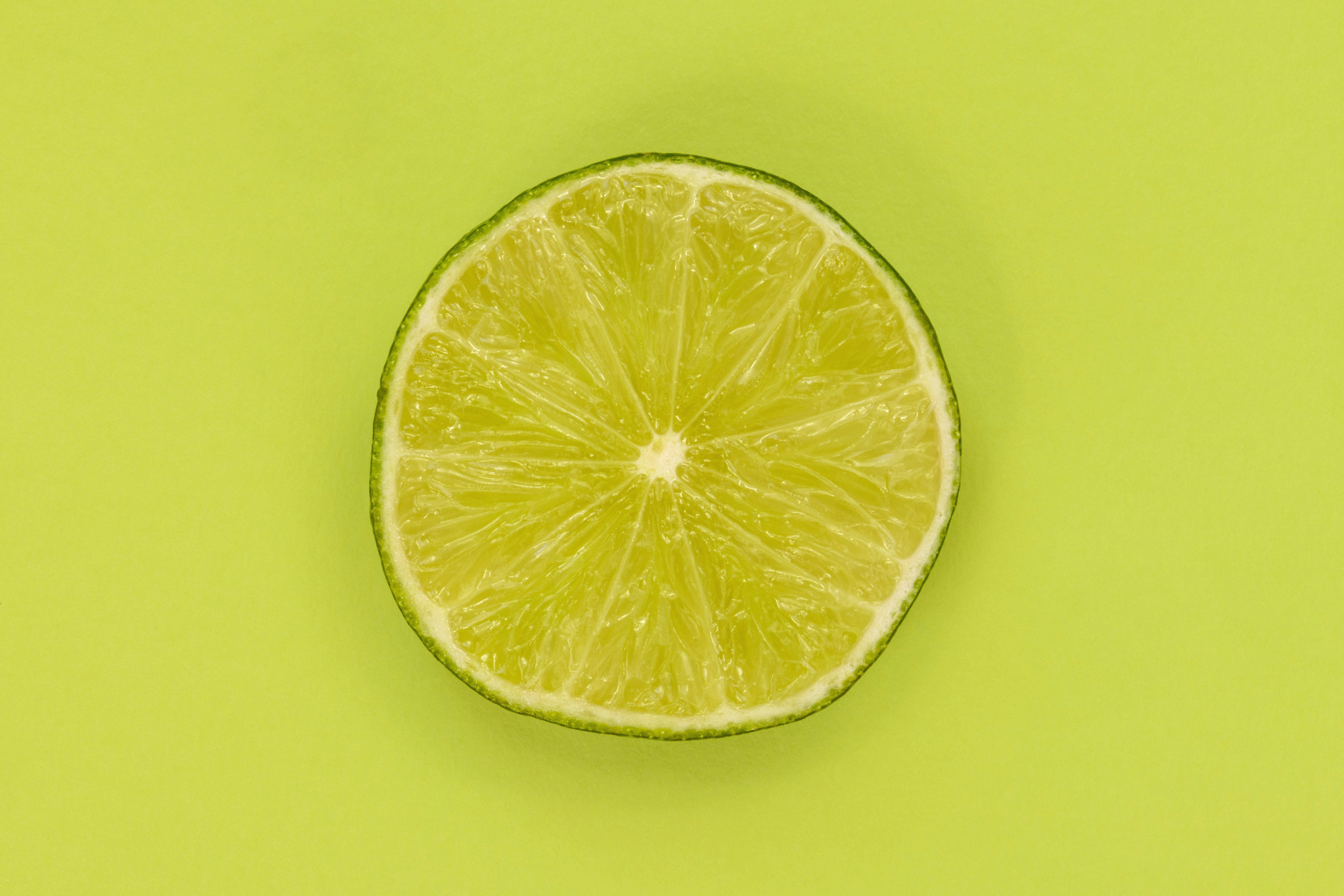 Citrus Halves in Minimal Neon