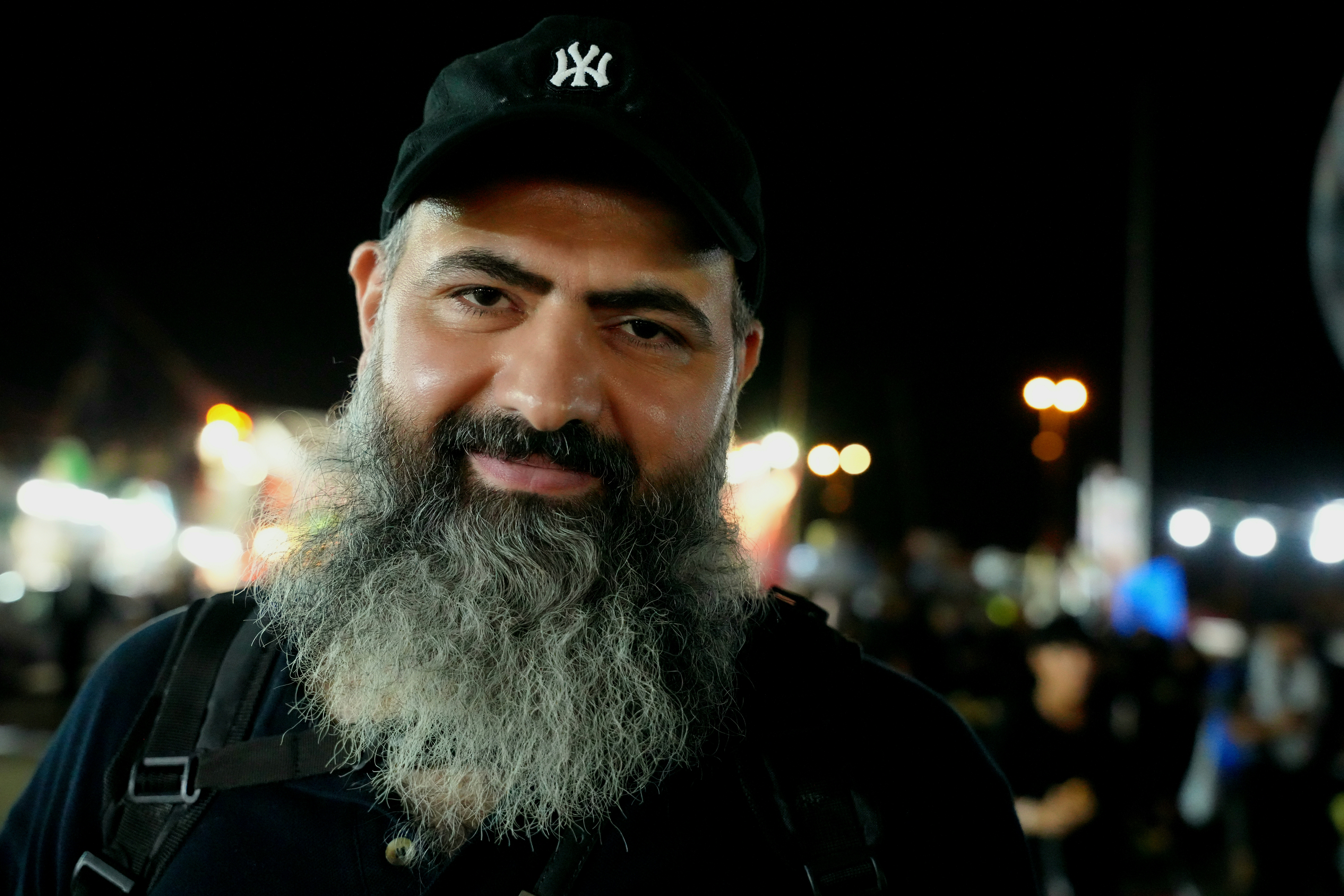 Bearded Night Portrait: Quiet Confidence Under City Lights