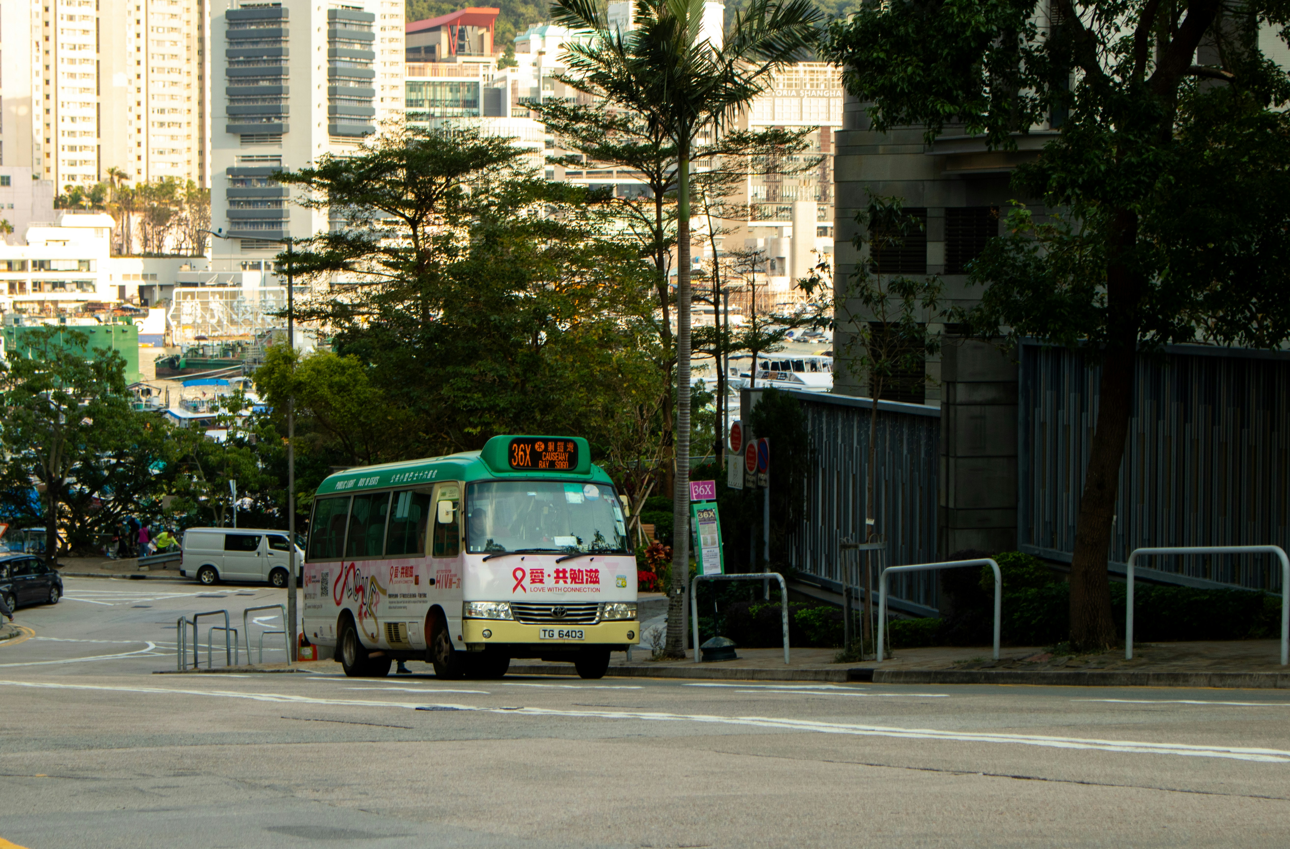 City Bus at the Edge of a Quiet Street