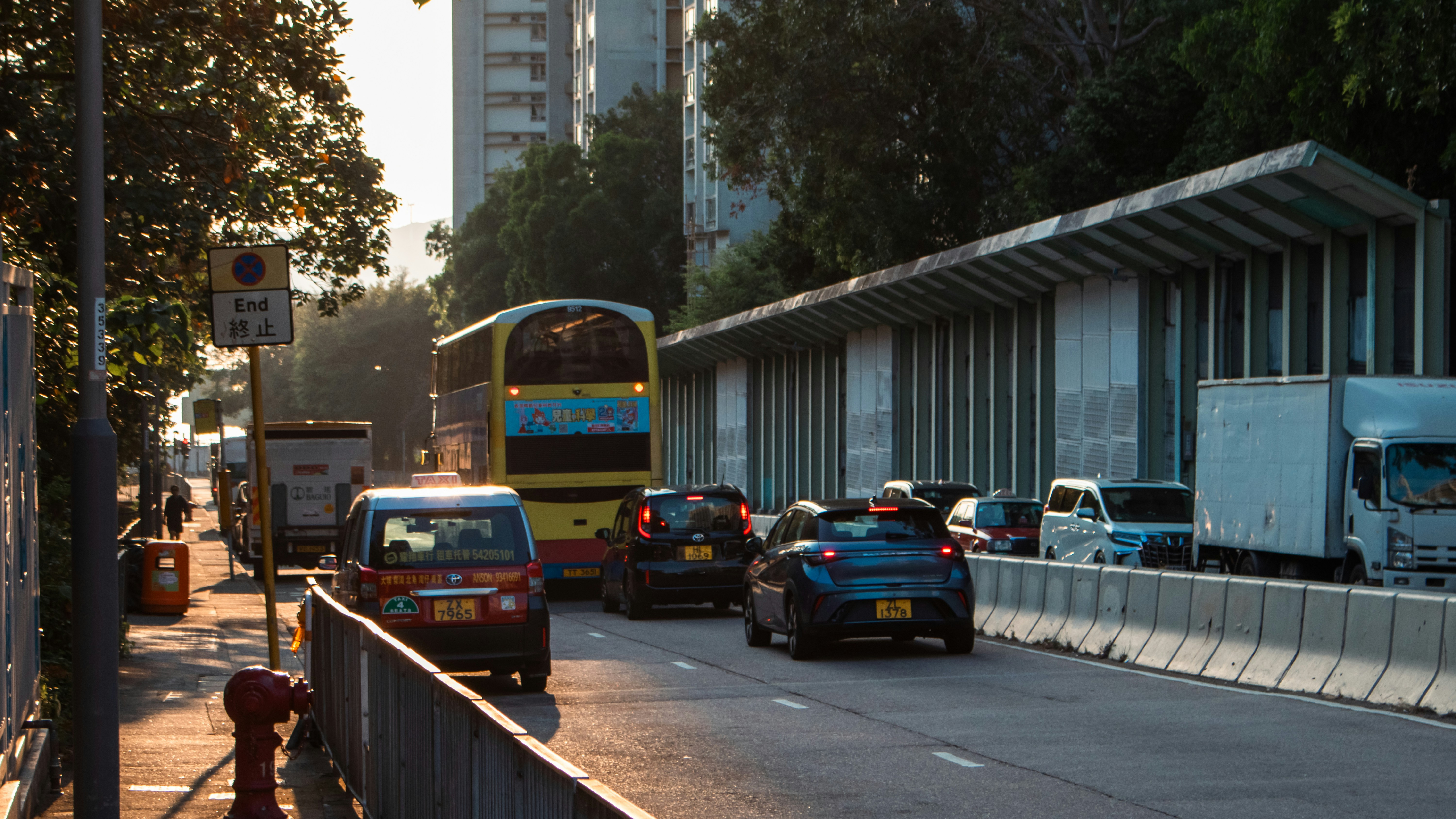Evening Traffic Rush on a City Boulevard