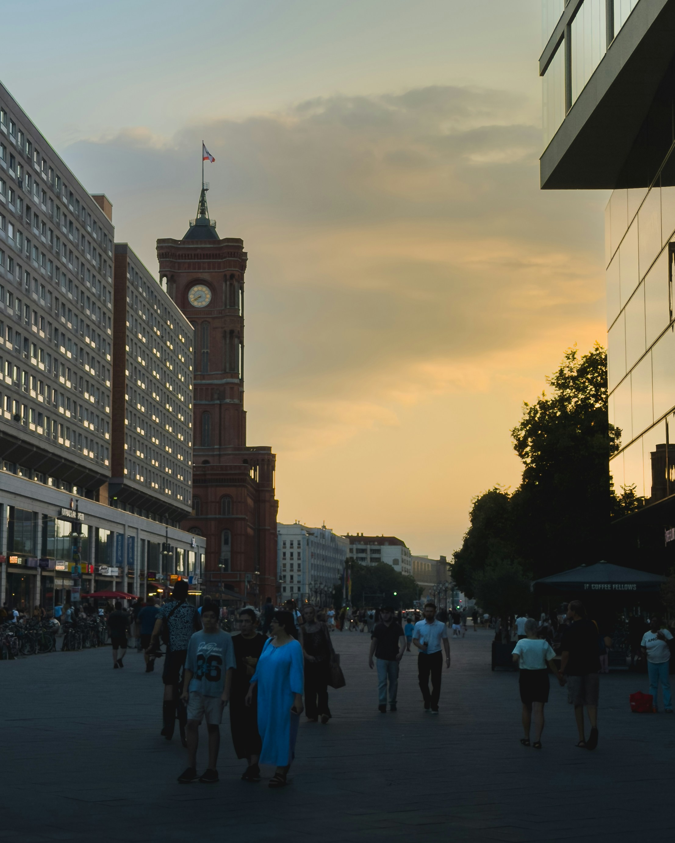 Cityscape Golden Hour: Clock Tower at Dusk