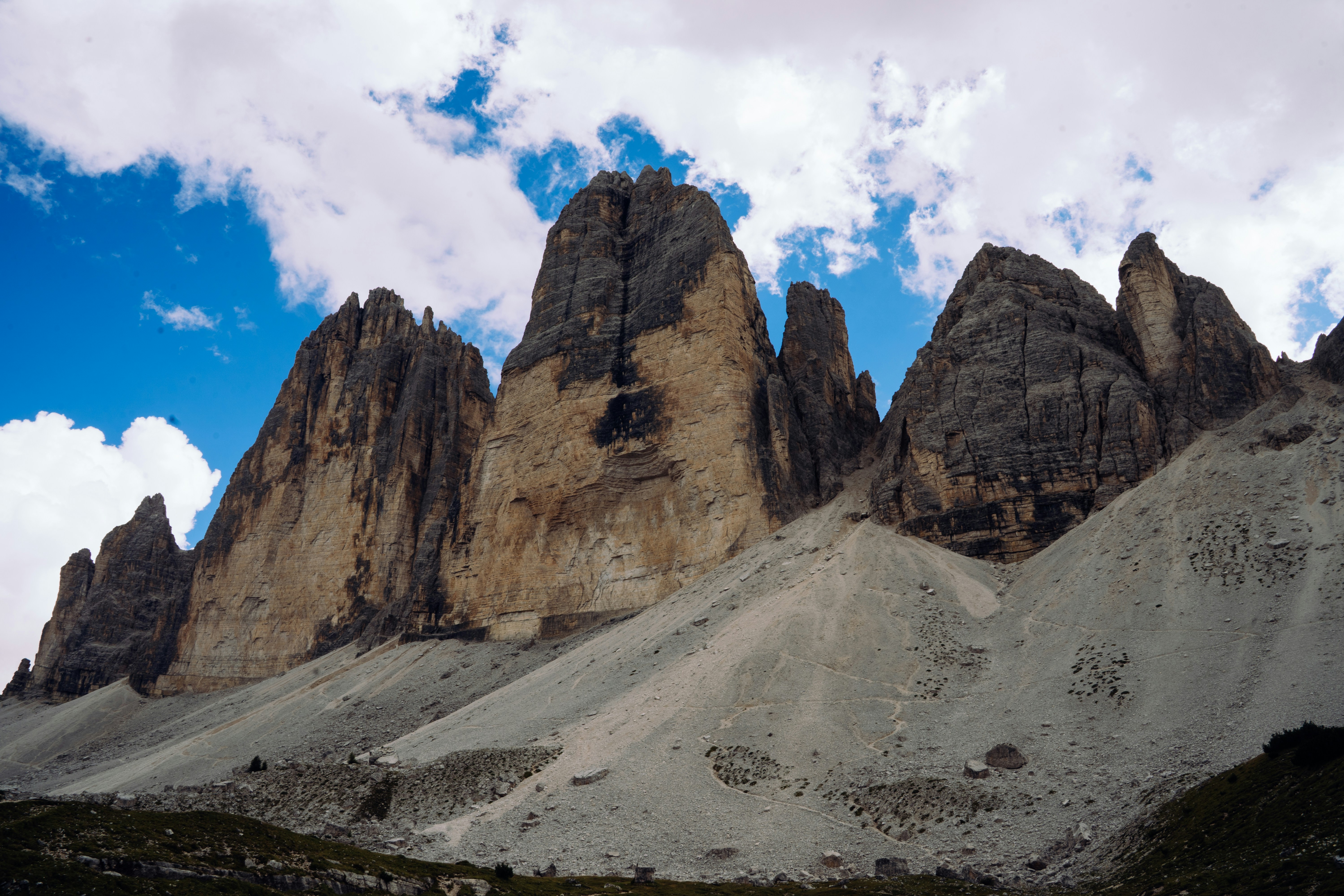 Rugged Peaks Under a Clearing Sky