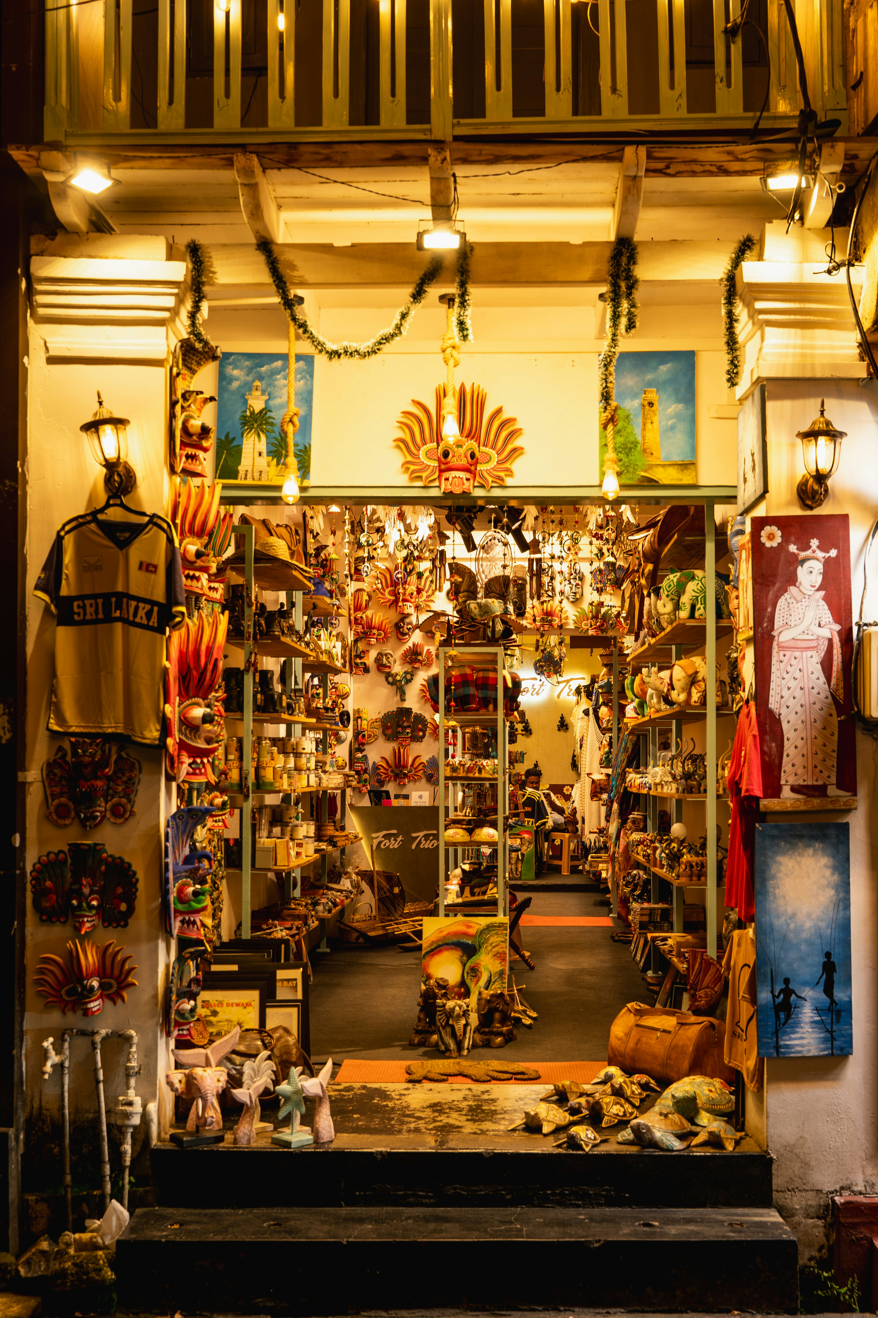 Temple Shop of Colors: A Wake of Ornaments at Dusk