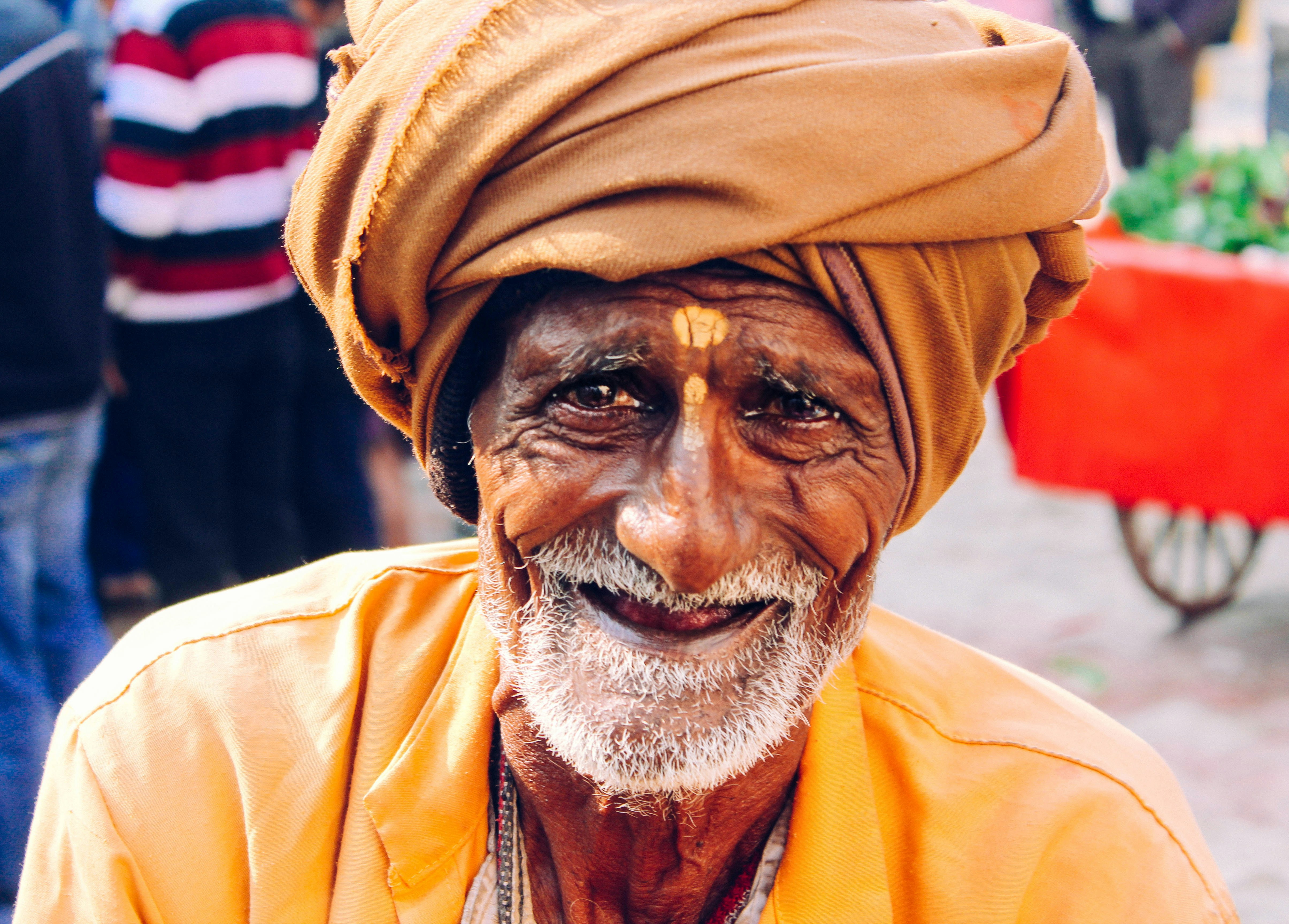 Smiling Sage in Warm Orange