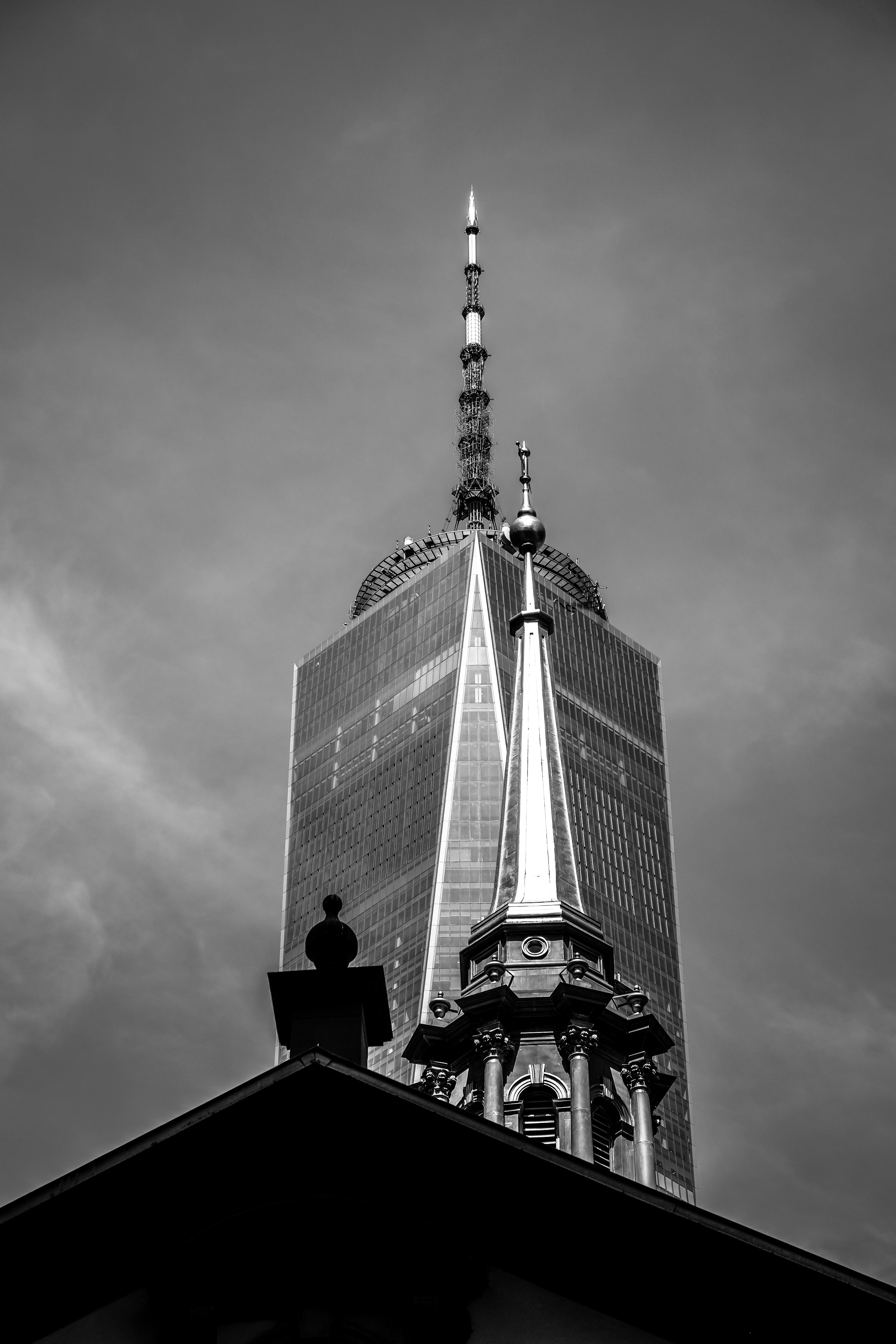 Twin Spire Silence: A Cathedral Silhouette Against a Towering Peak