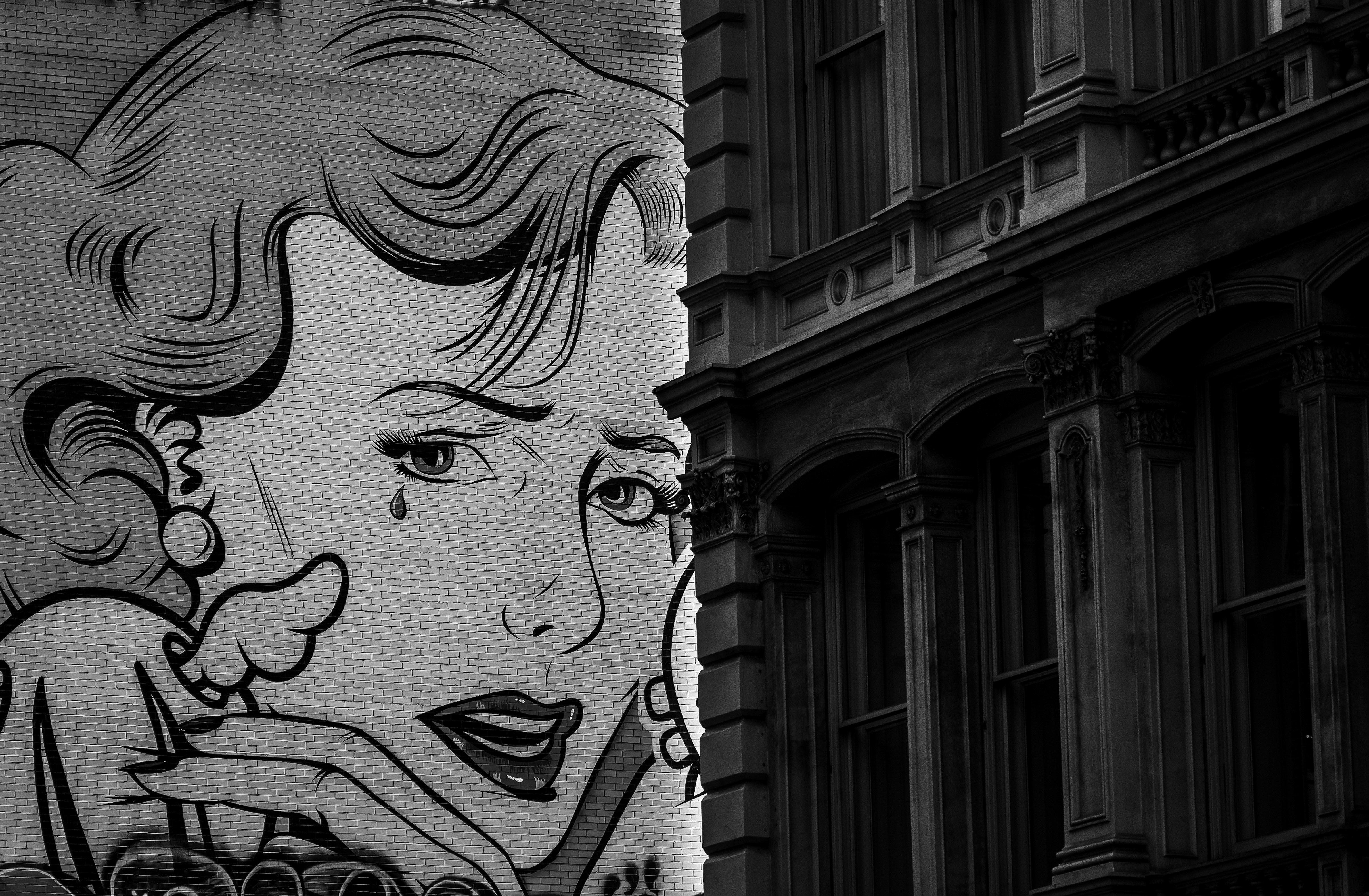Pop Art Portrait Meets Urban Facade
