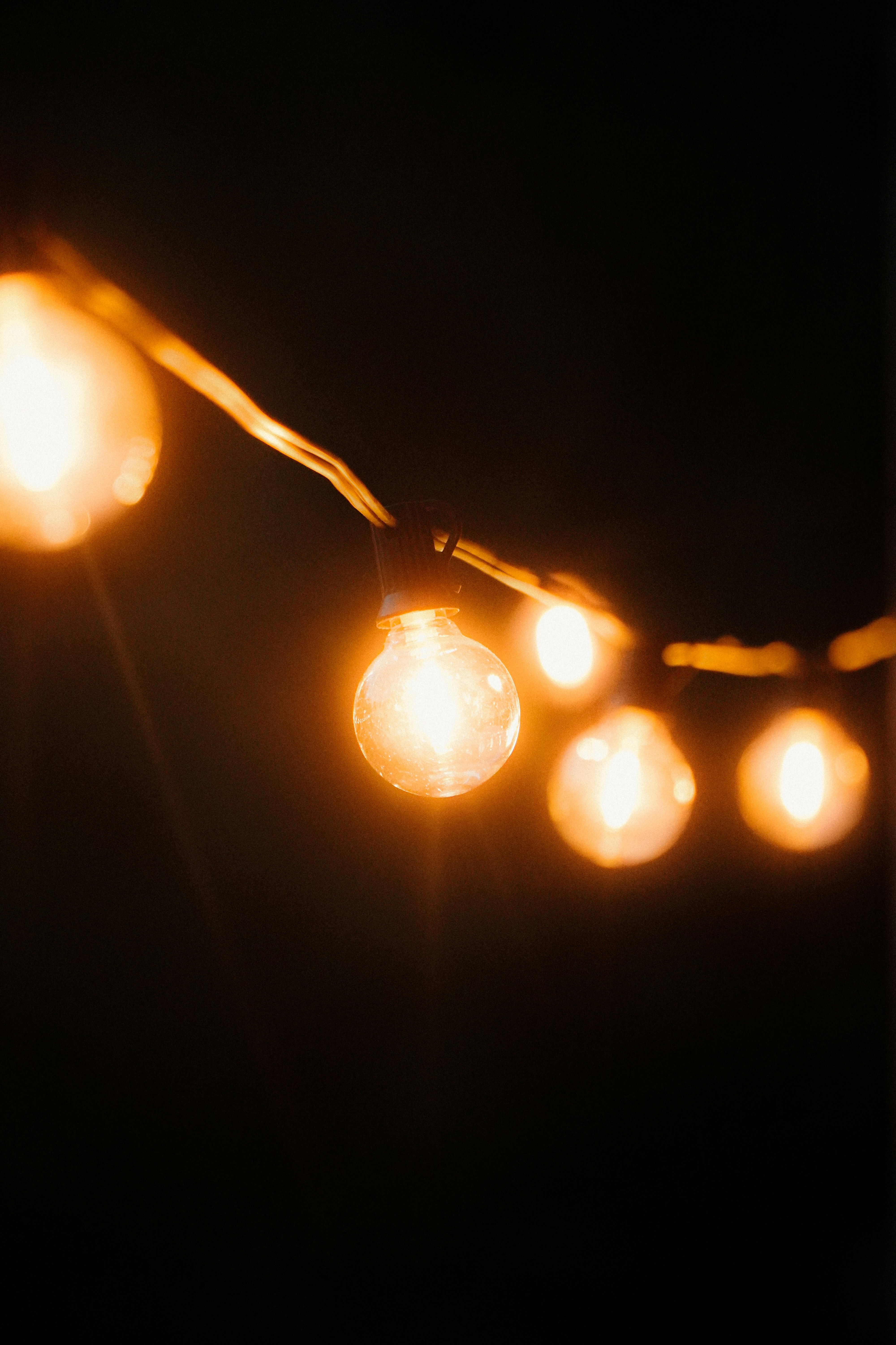 Warm Orbs in a Night String