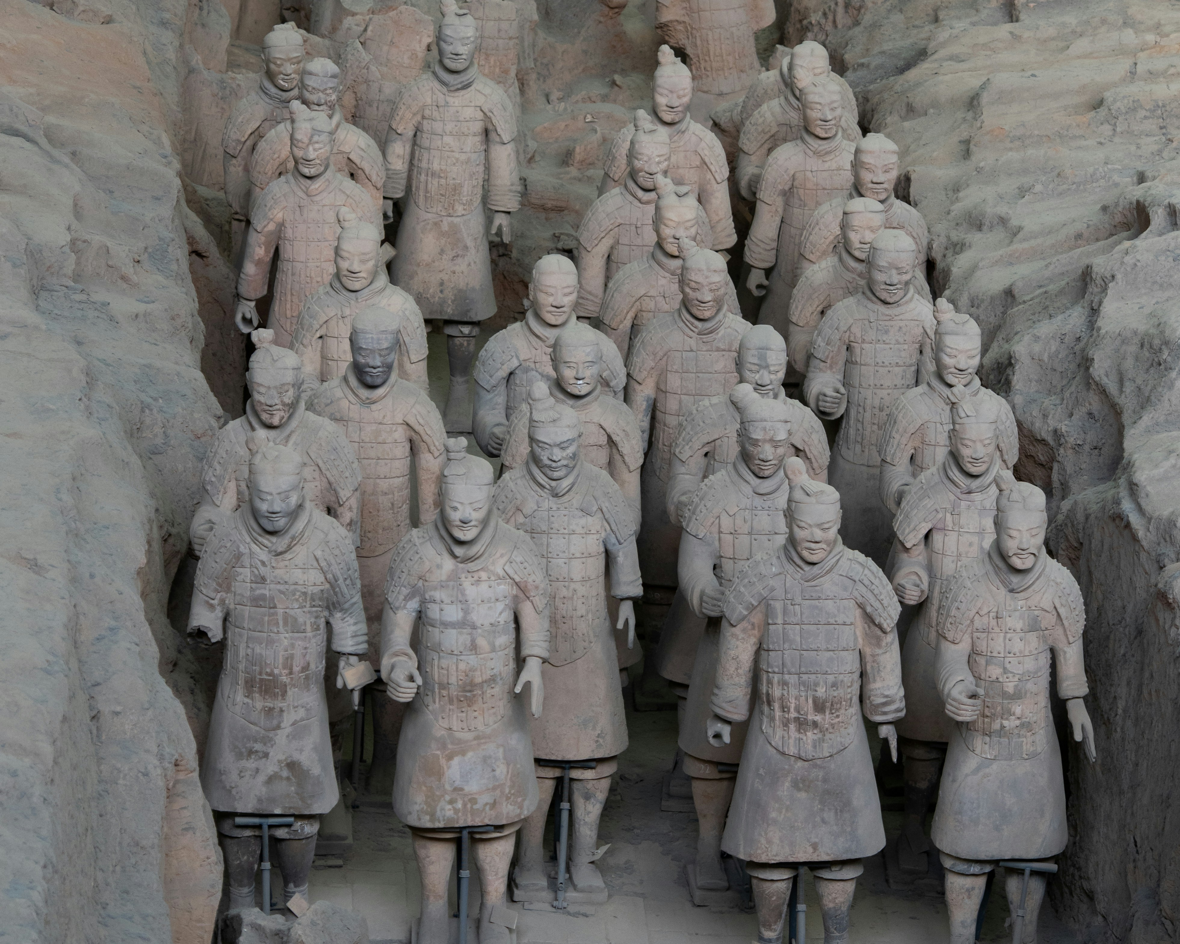 Rows of Silent Warriors: The Terracotta Army Emerges from the Clay
