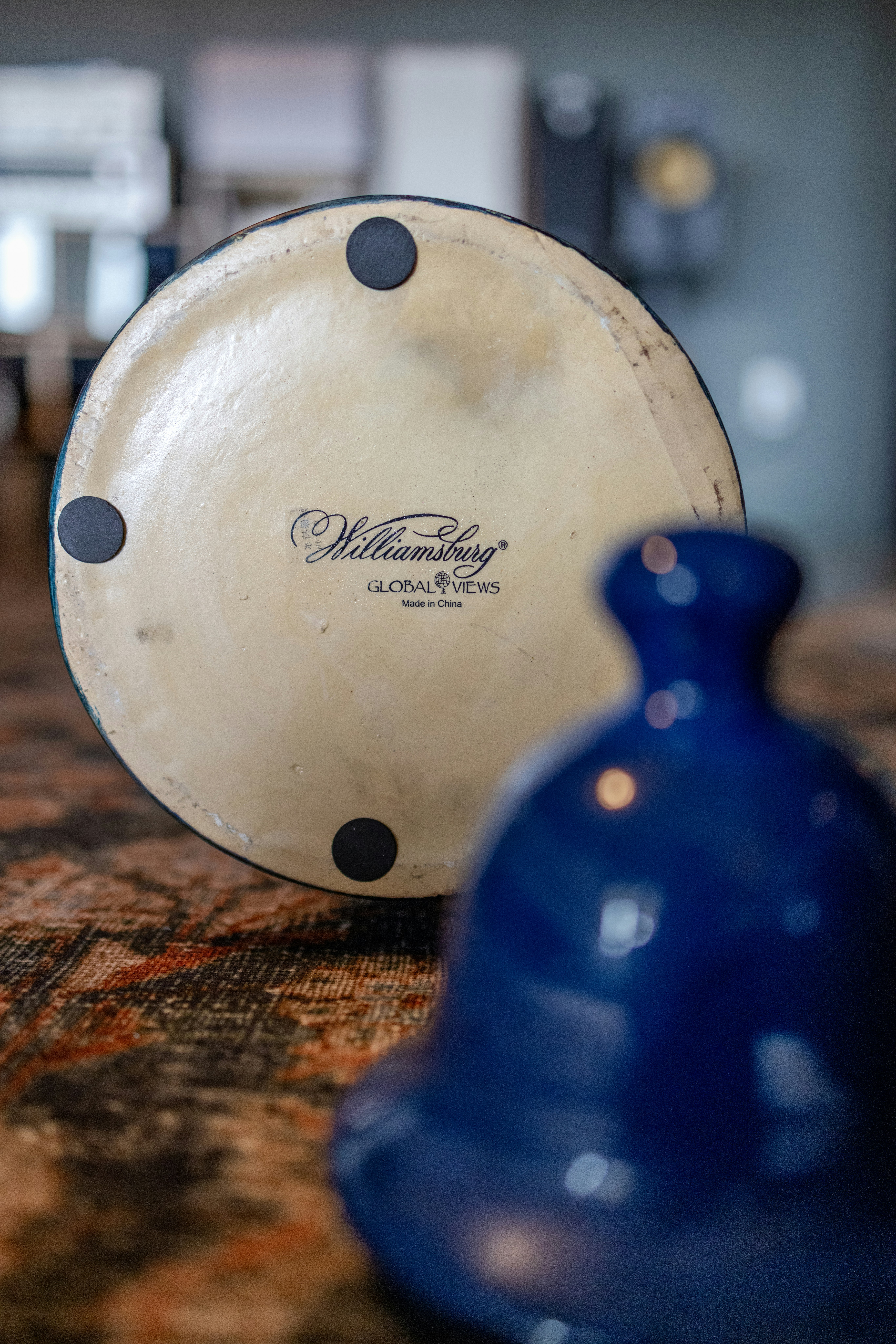 Williamsburg Drum and Ceramic Echo: A Still Life with Contrast