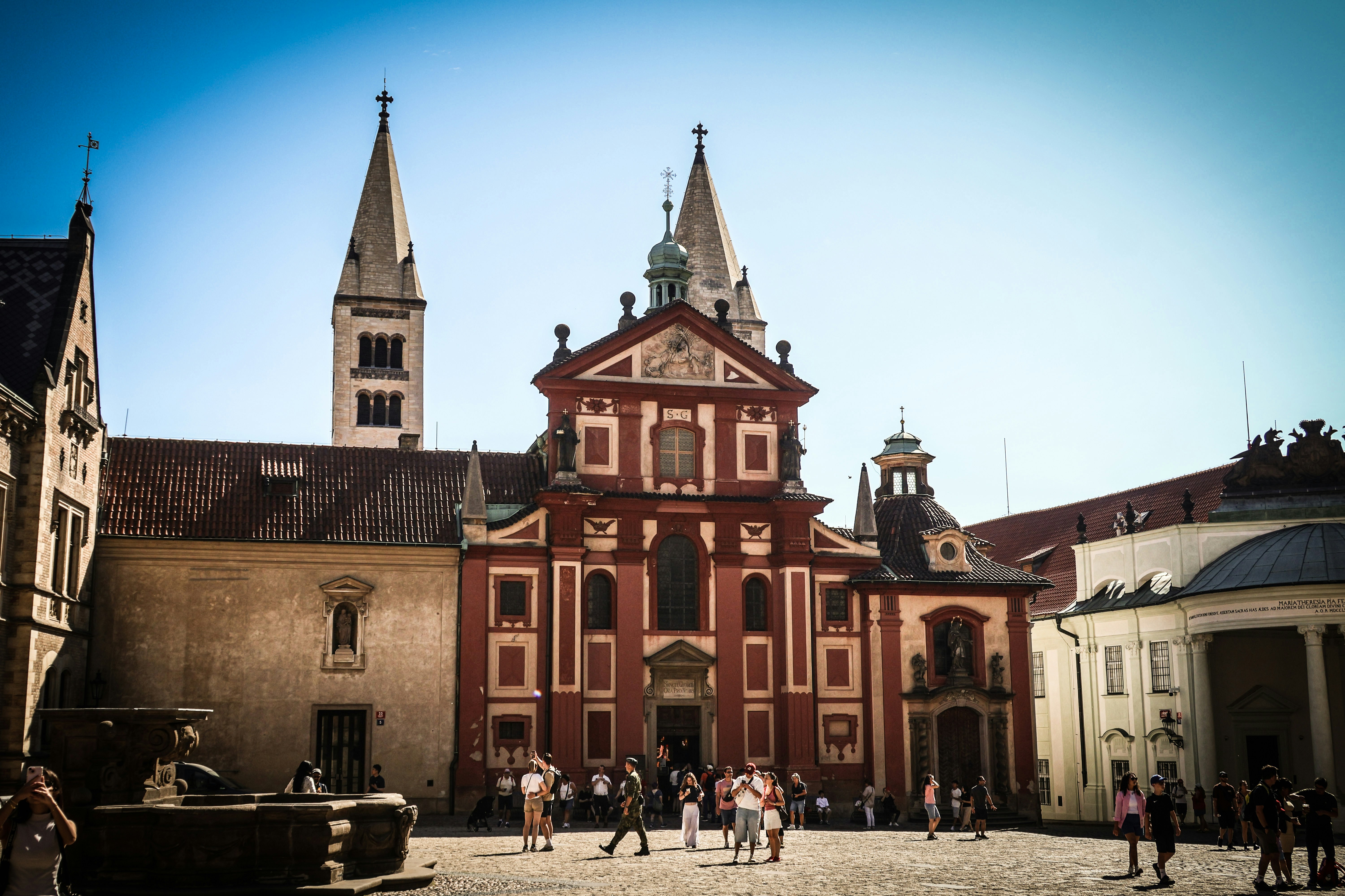 Central Facade Harmony at a Sunlit Piazza