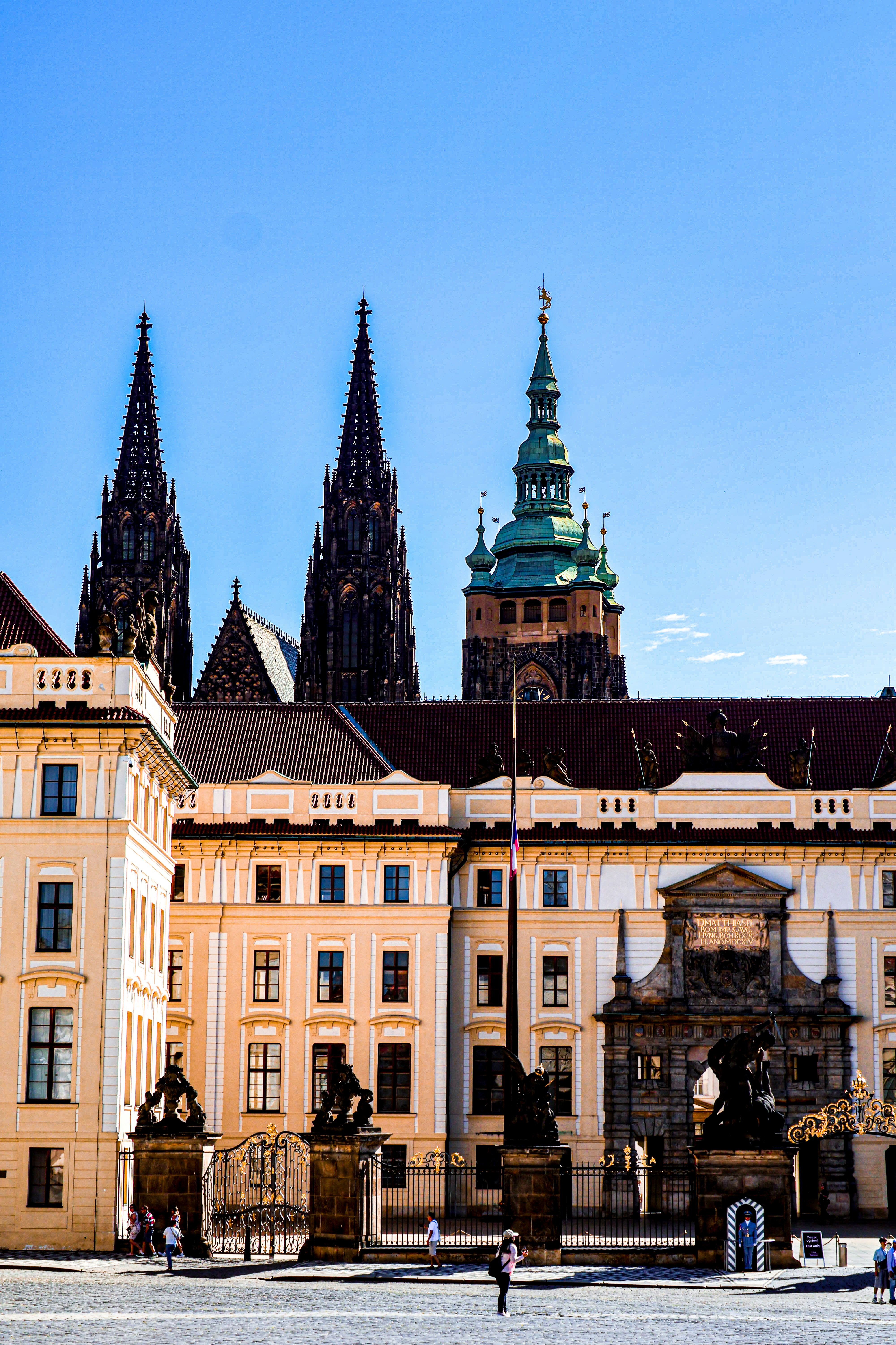 City Cathedral Silhouettes Over a Sunlit Baroque Facade