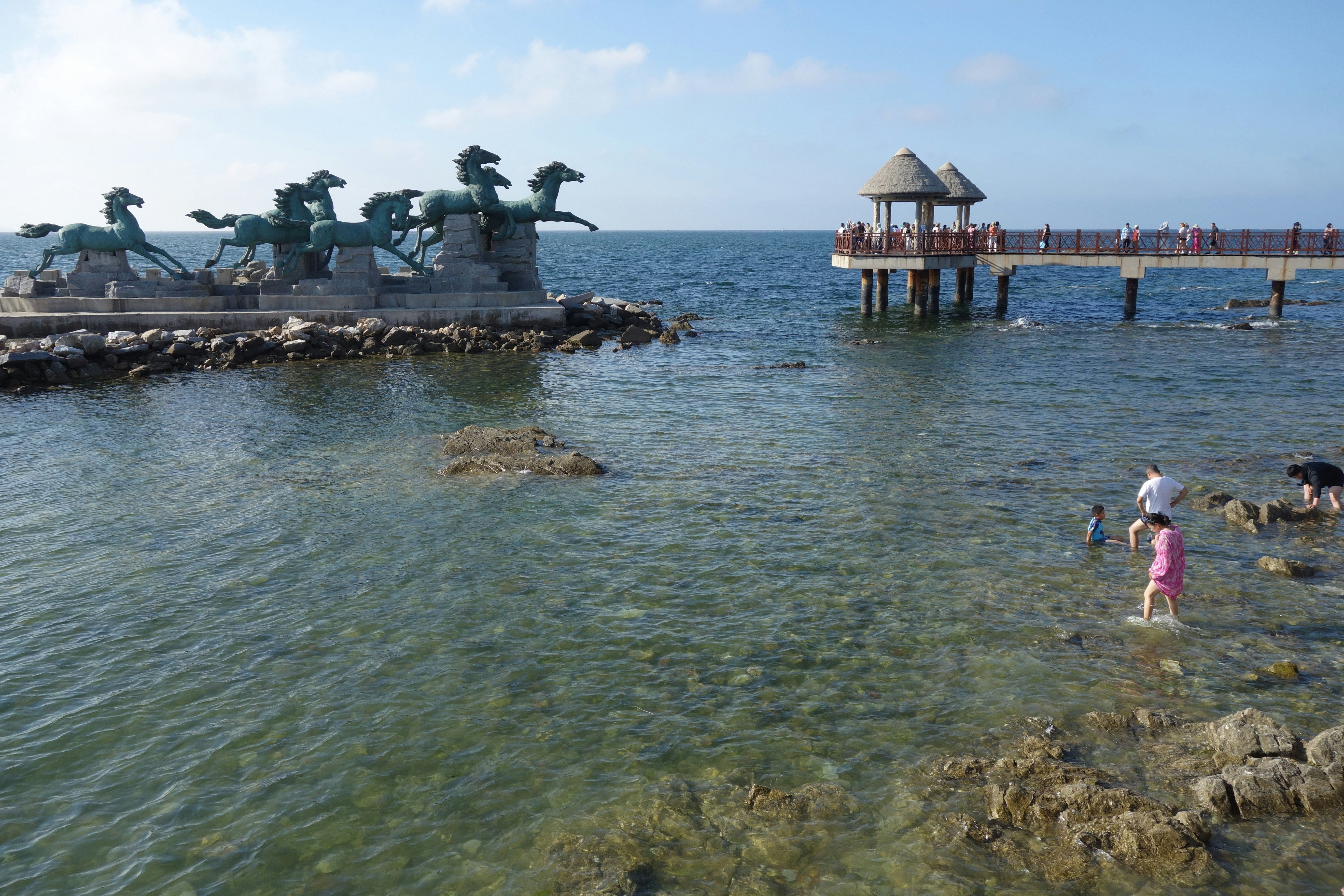 Dragon Statues and Pier at Crystal Coast