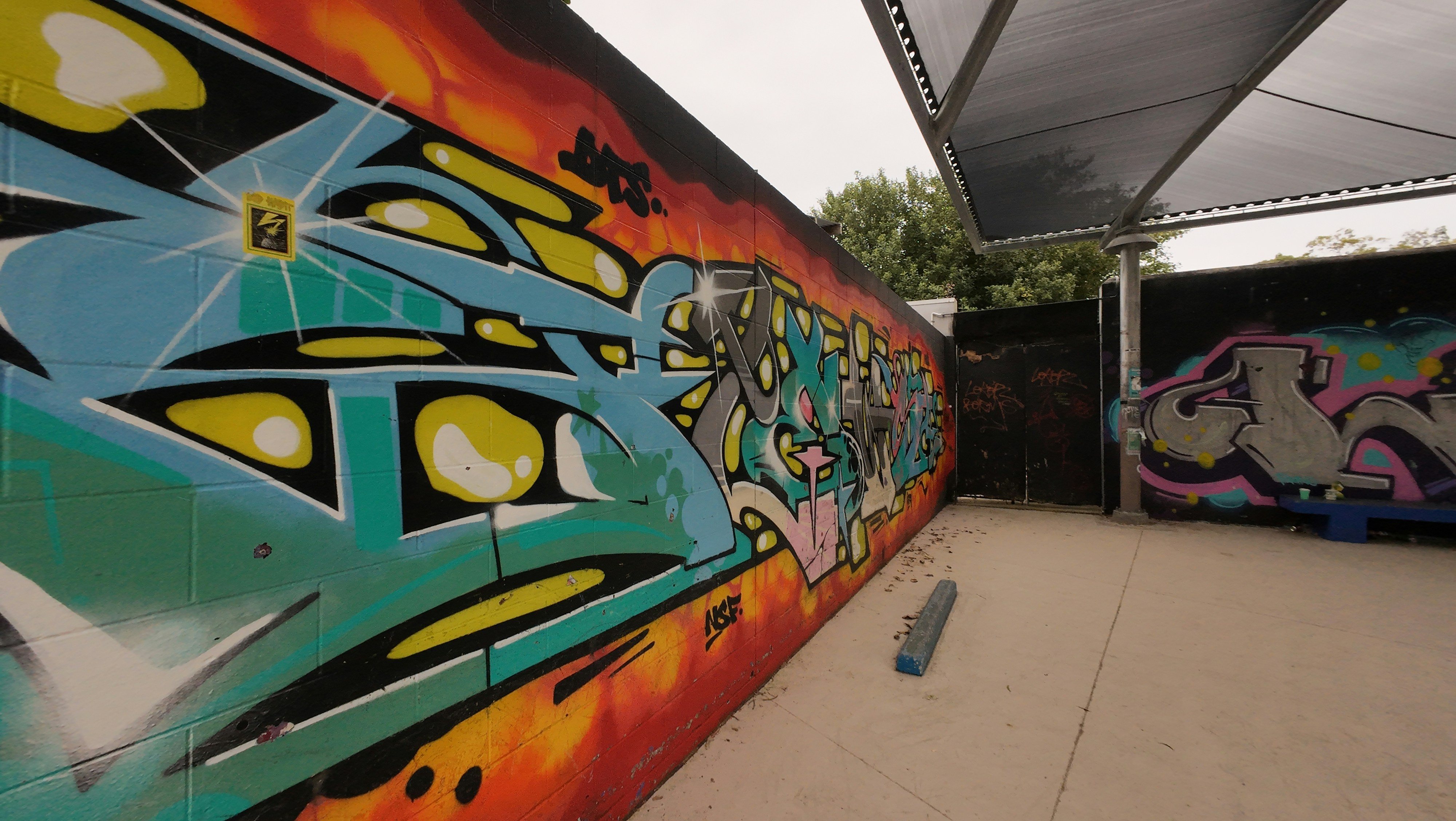 Graffiti Alley: A Bold Burst of Color and Linework