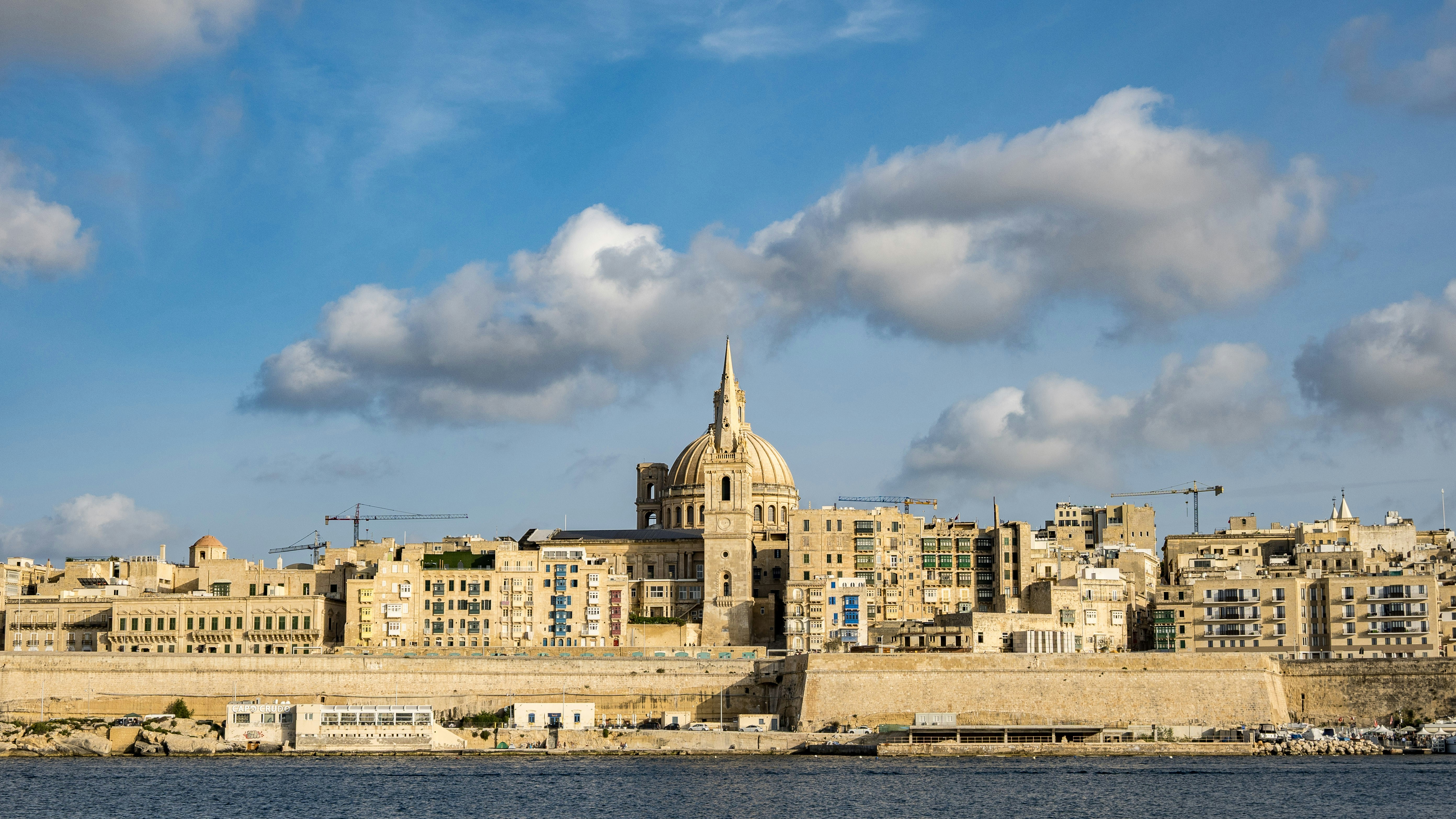 Riverside Dome: A Mediterranean City Skyline