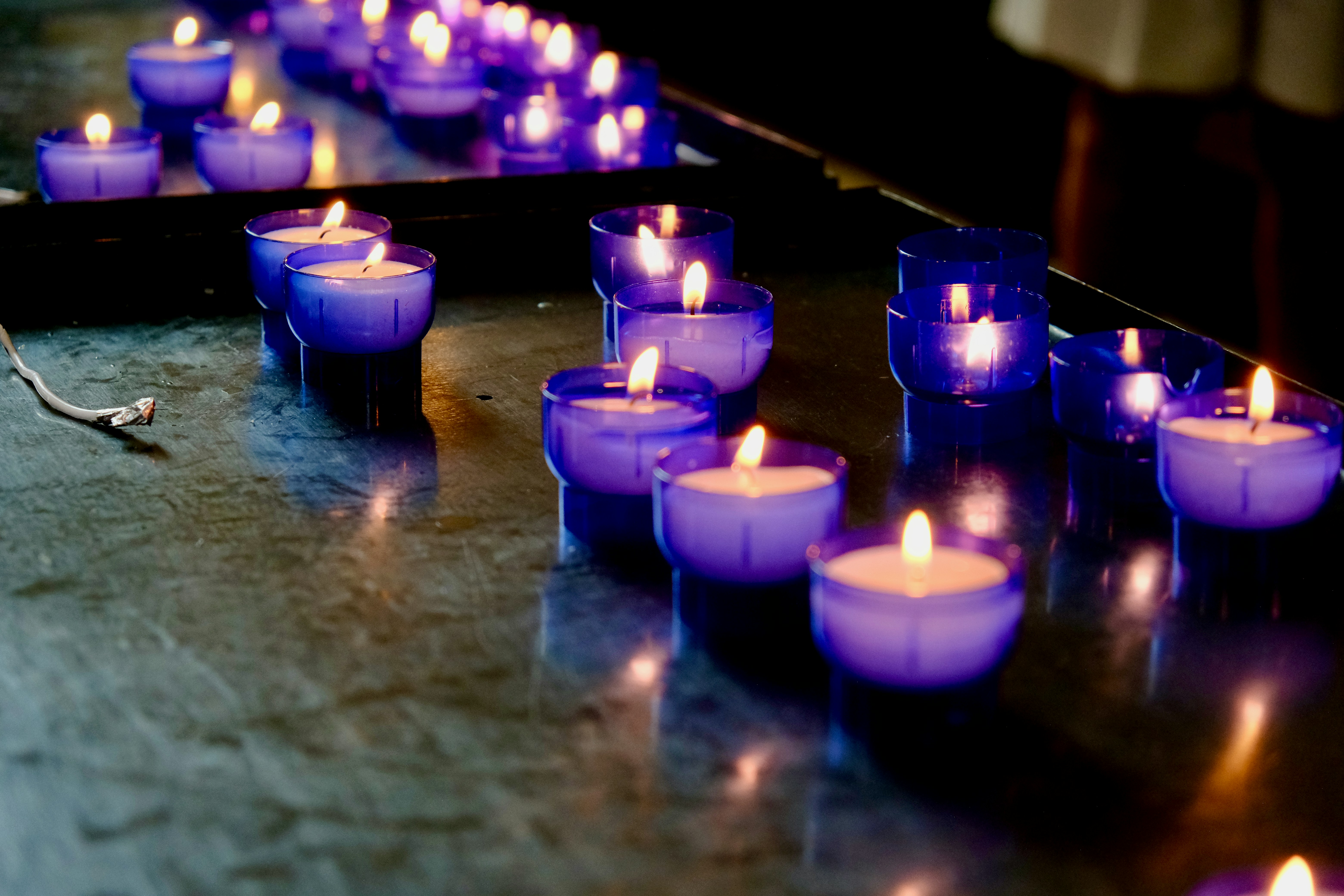 Midnight Row of Quiet Flames
