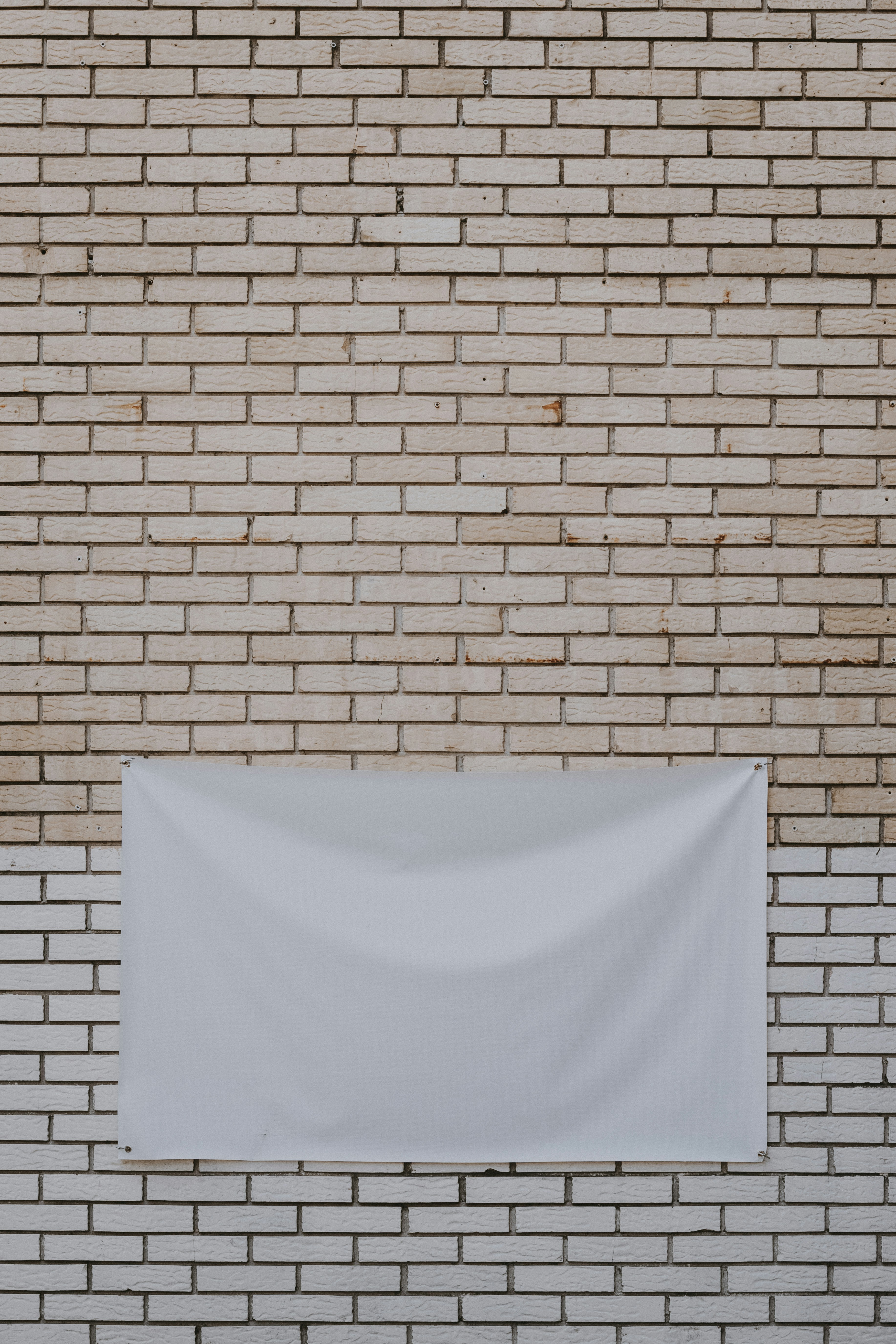 Blank Canvas on a Brick Wall