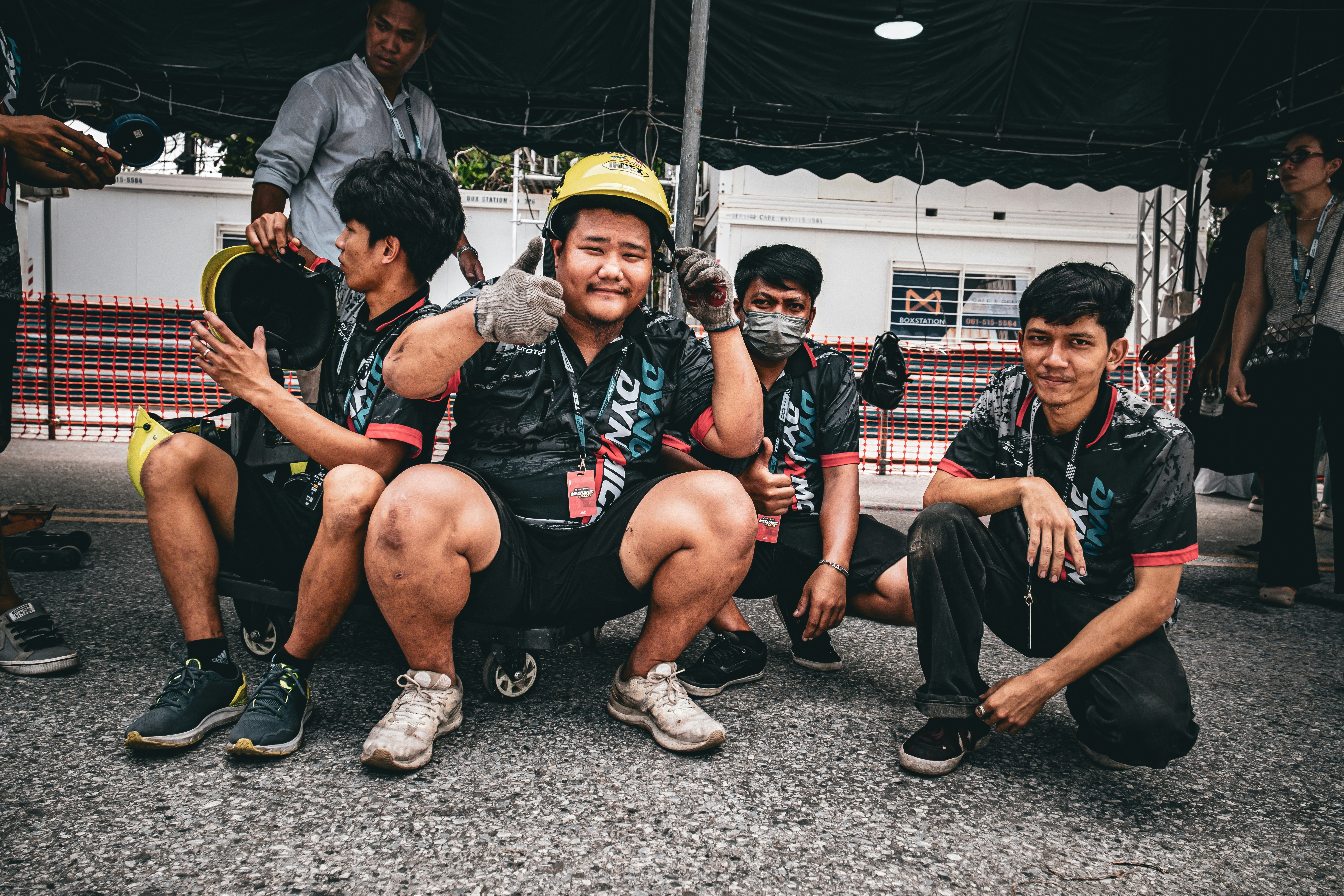 Thumbs Up Under the Tent: Team Spirit After the Race