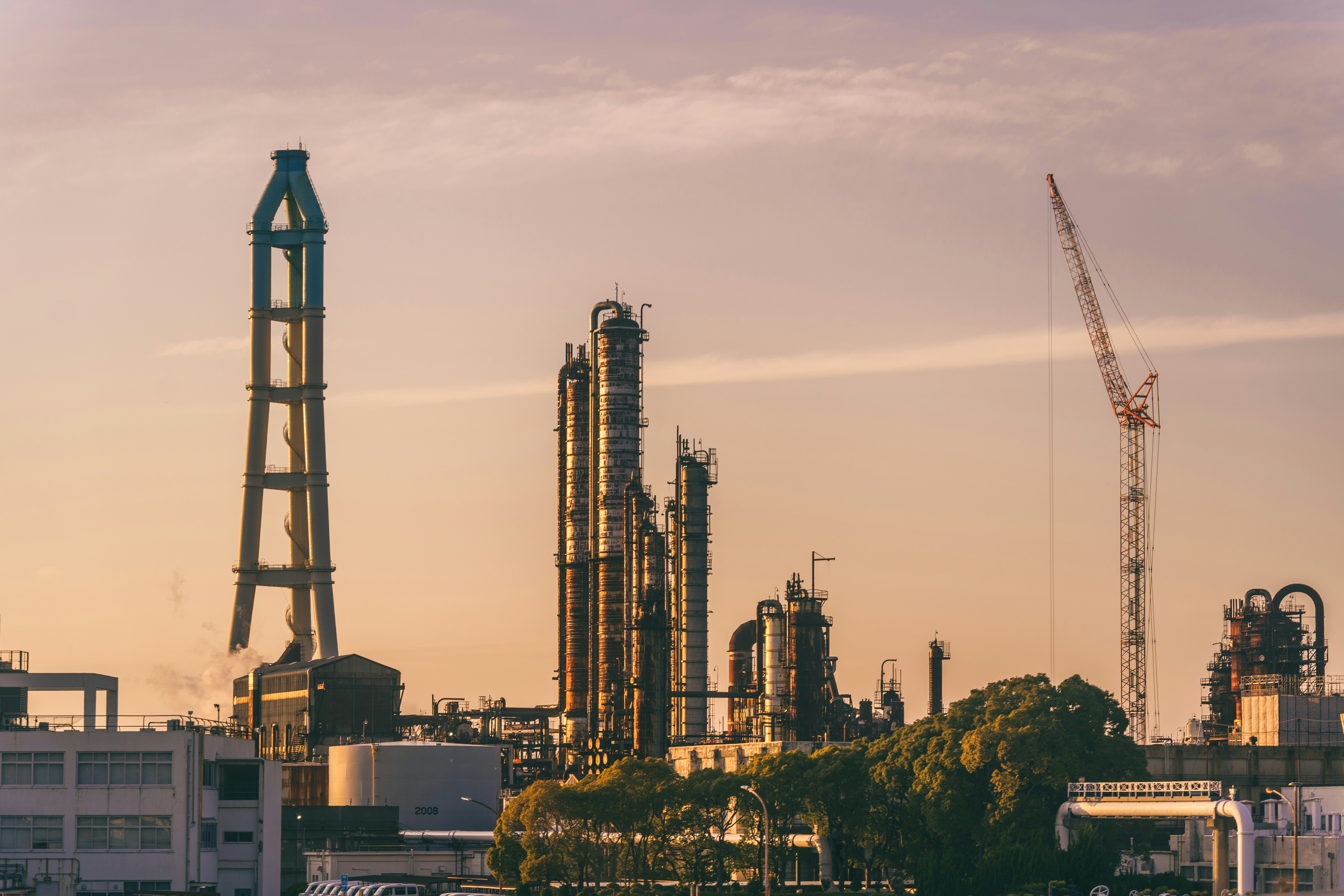 Sunset Over the Plant: The Quiet Grandeur of Industrial Skyline