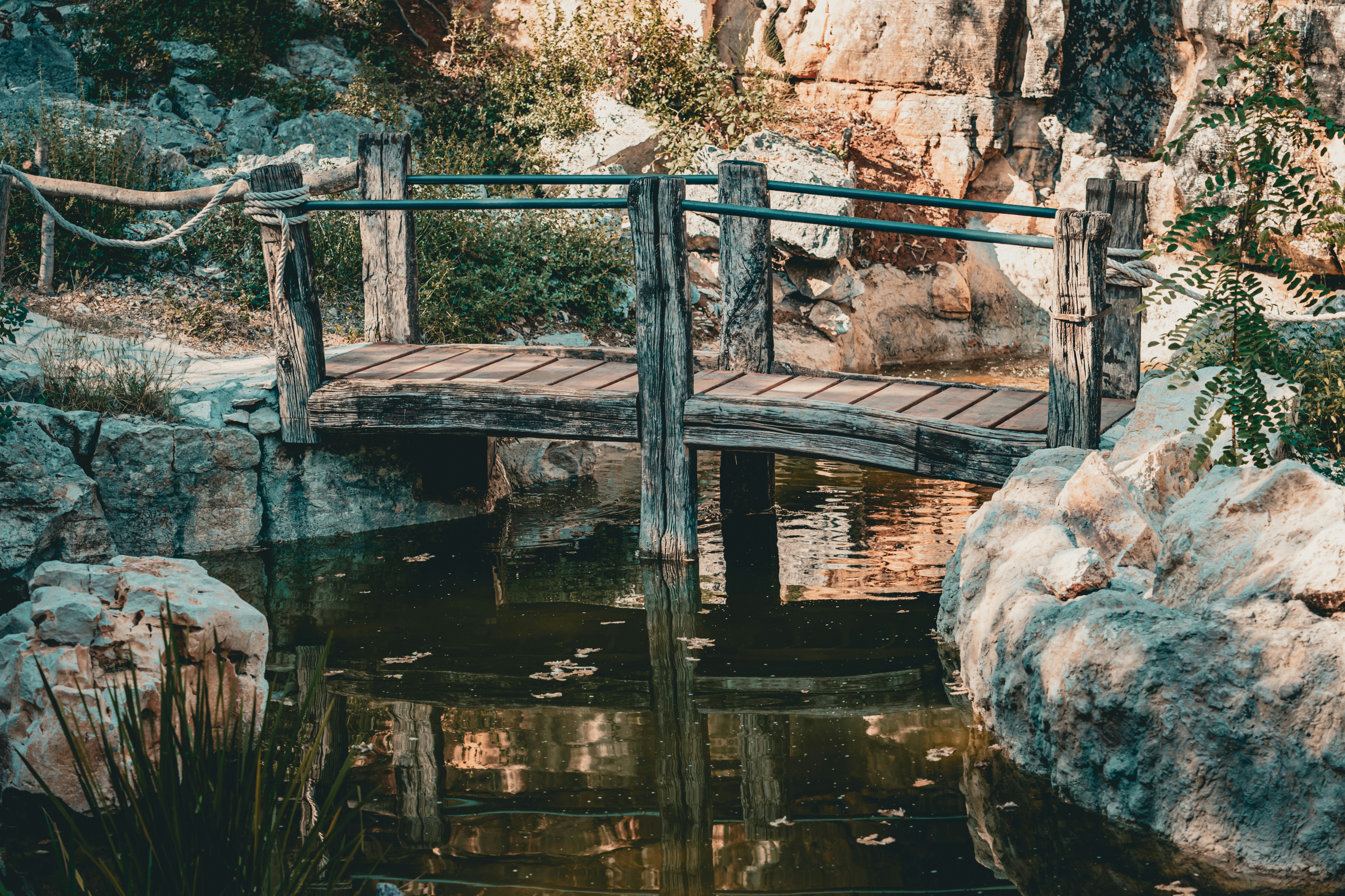 Tranquil Footbridge Over Hushed Water
