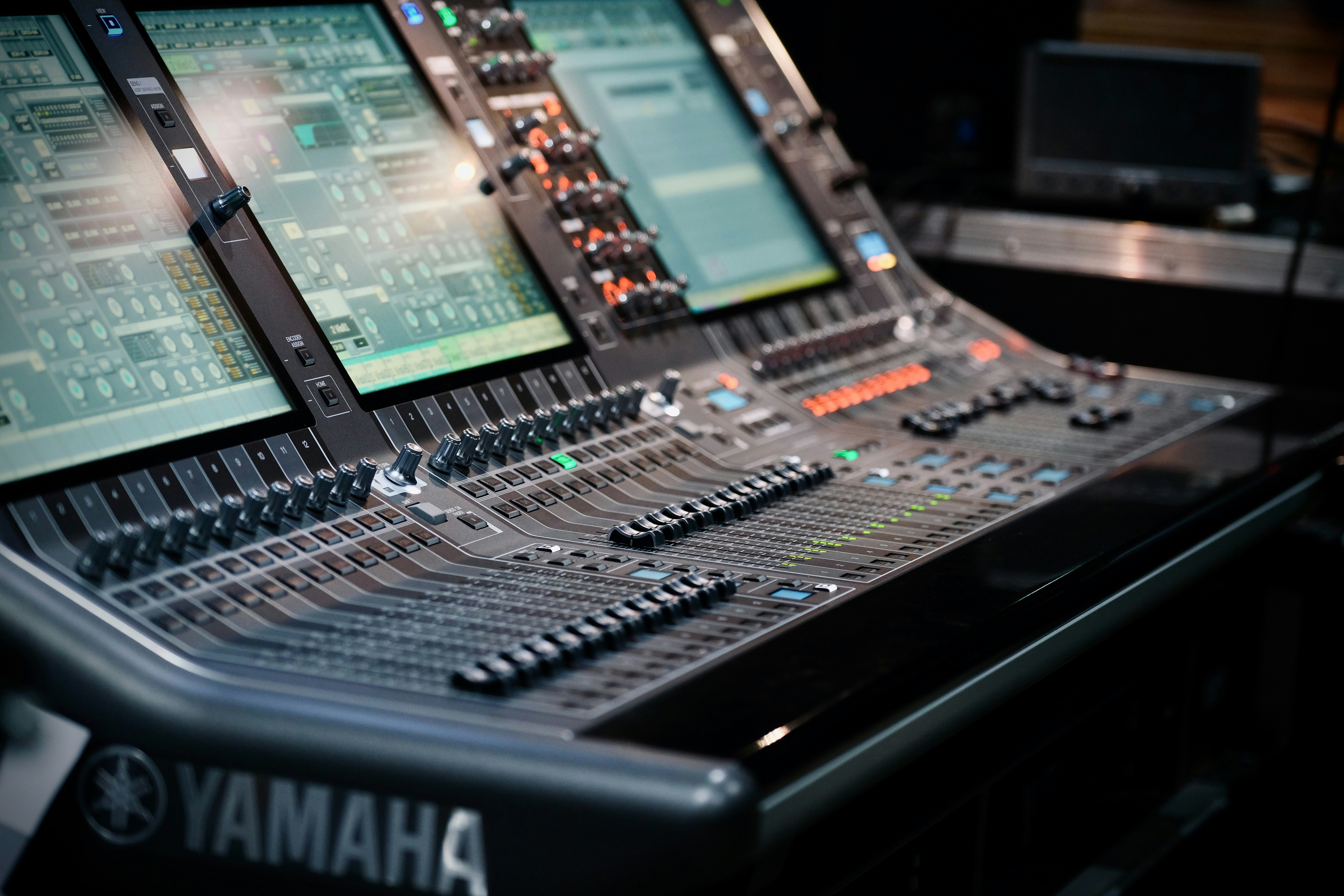 Control Console in Motion: A Yamaha Mixing Desk in Focus