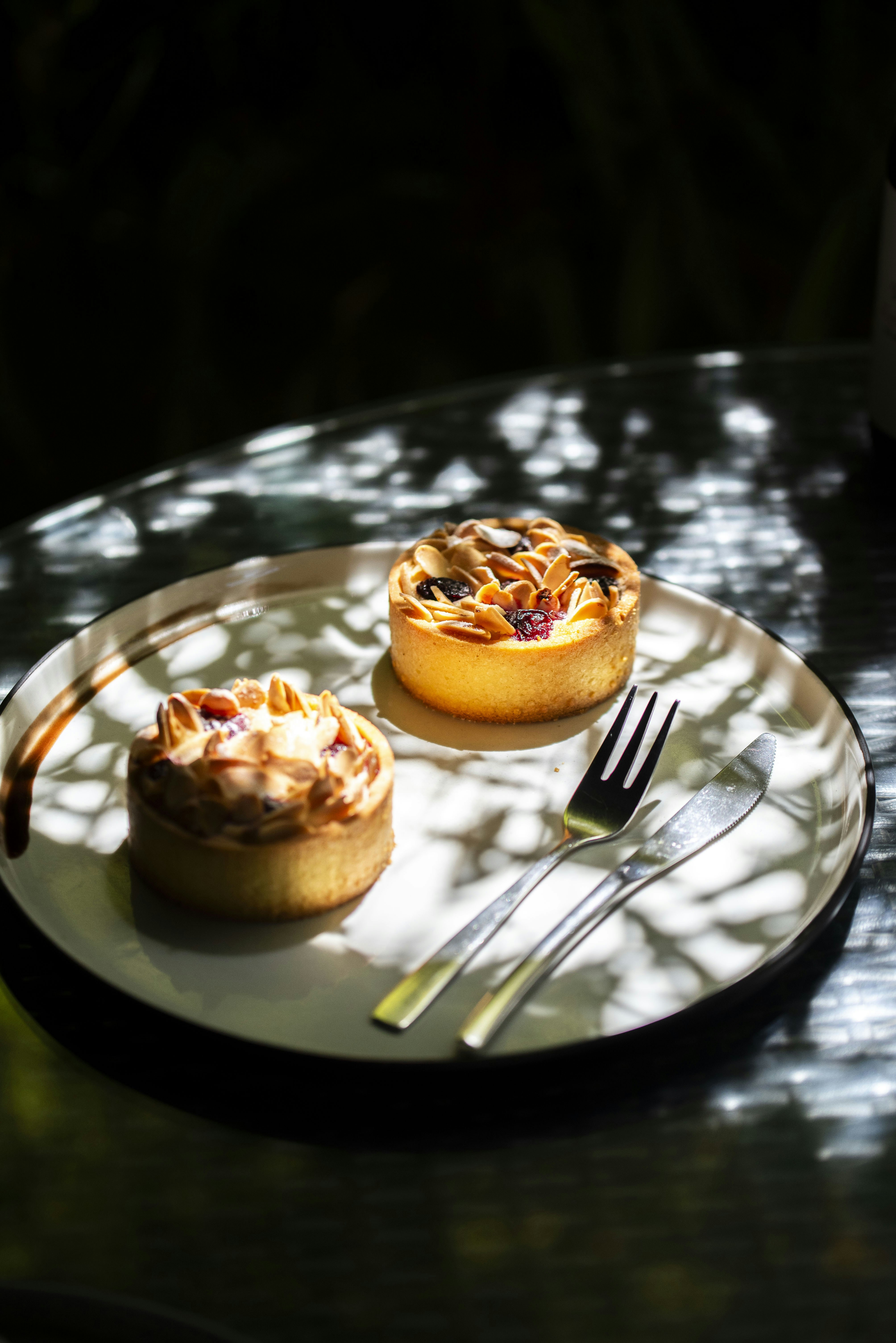 Sunlit Tarts on a Shaded Plate