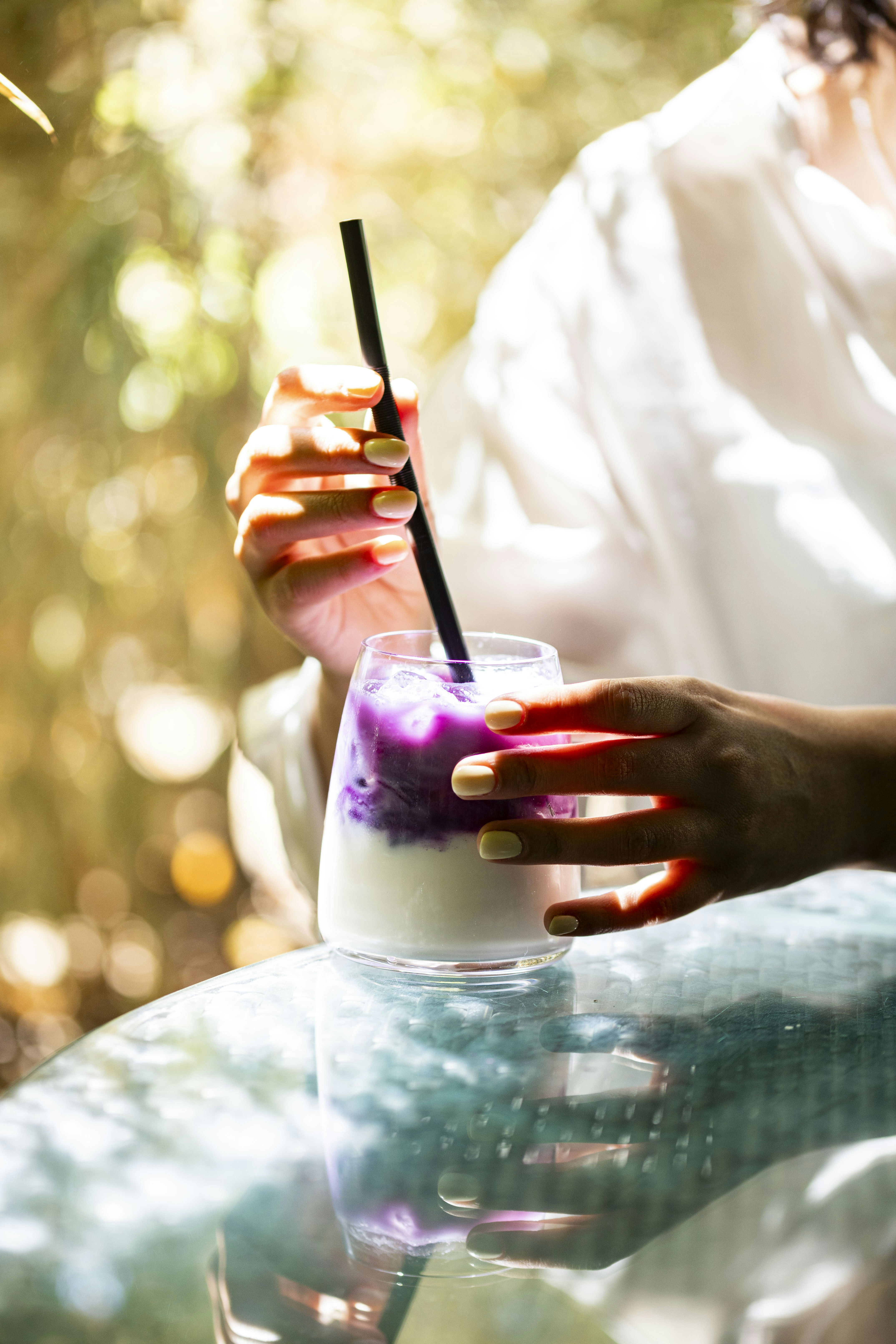 A Sip of Lavender Twilight: Glass and Glimmer