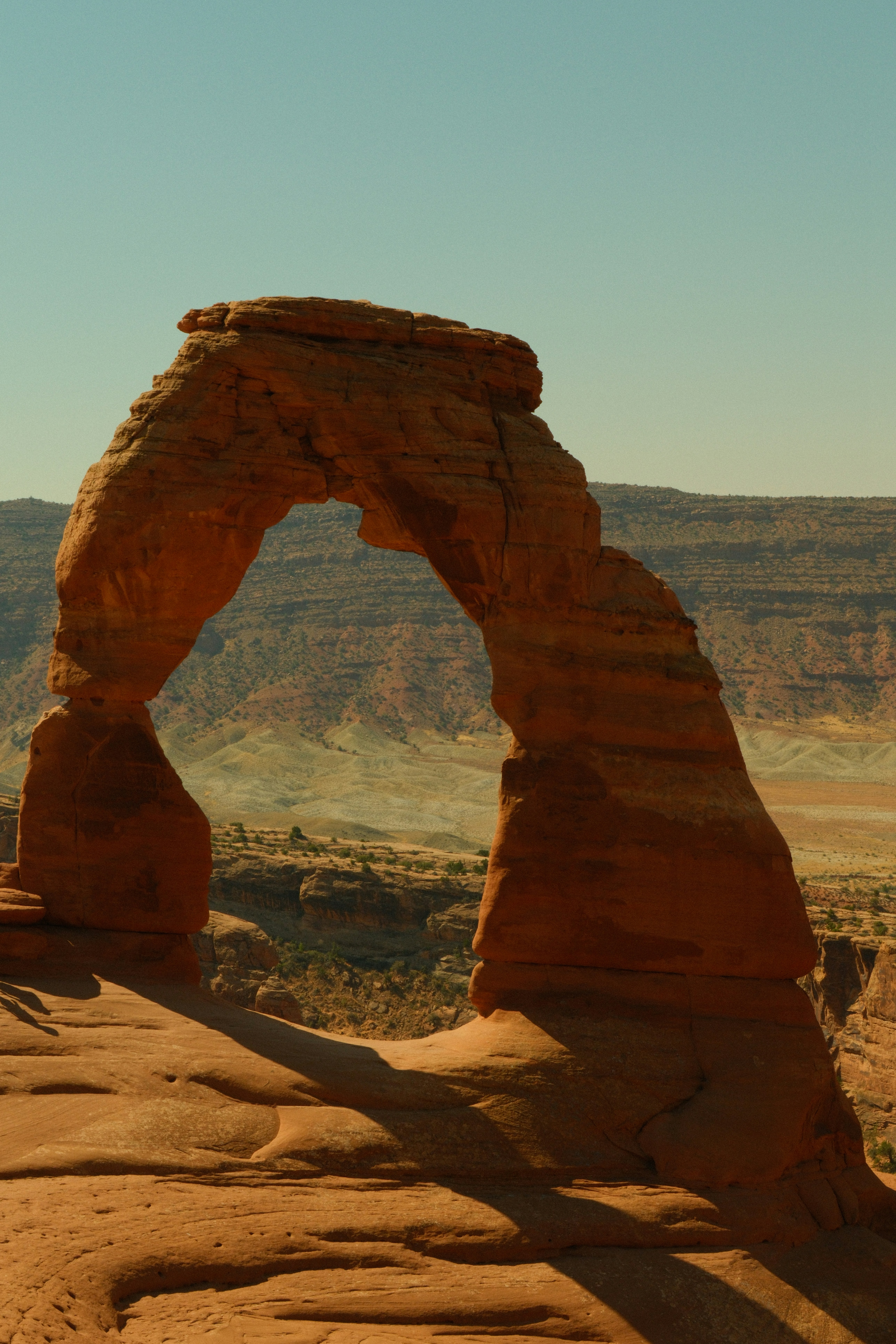 Stone Gate: Arch Frame Above the Desert Scape