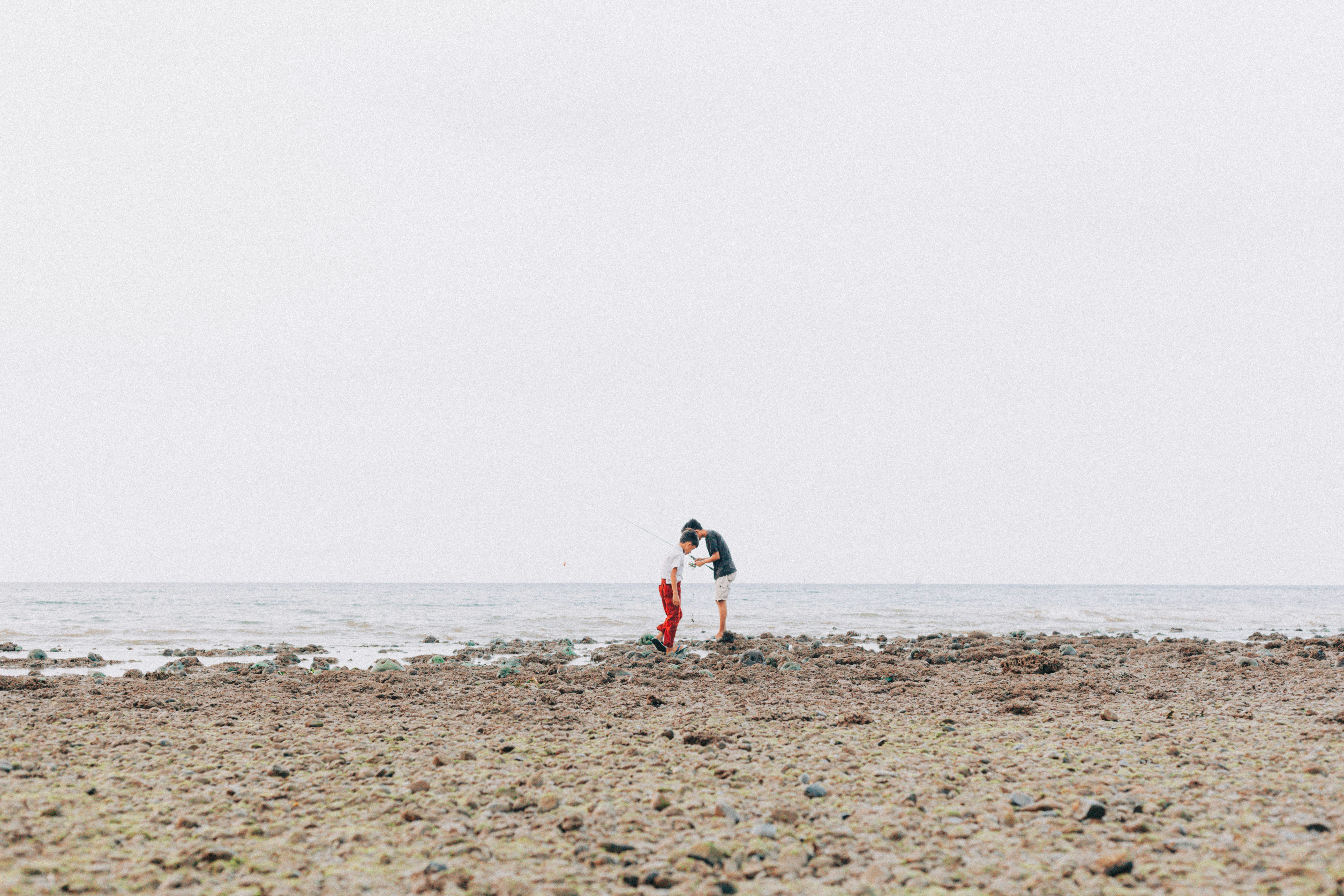 Two Figures at the Tide Line: Close Yet Far
