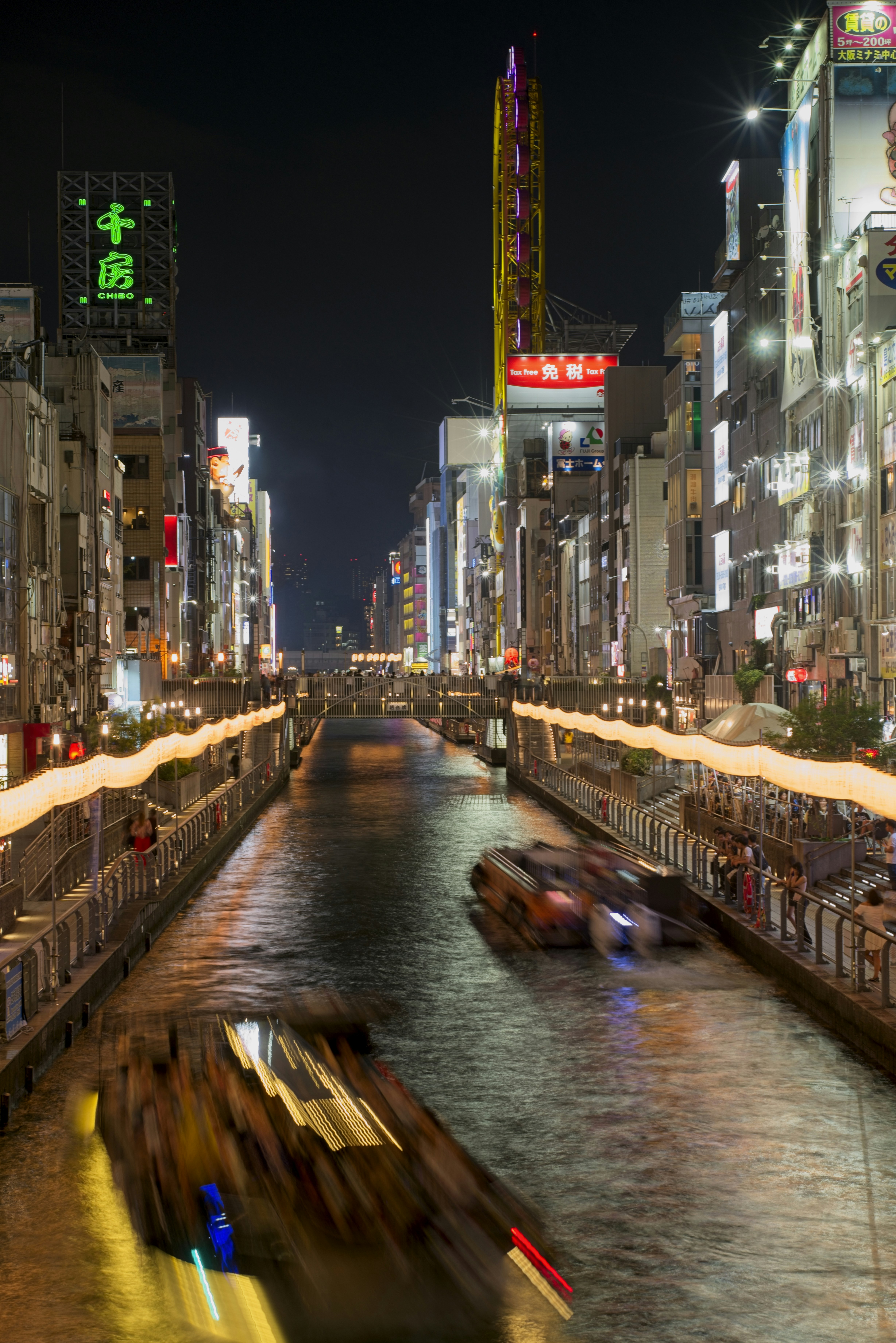 Neon Canal: Nightlife Flow Through a Luminous City Channel